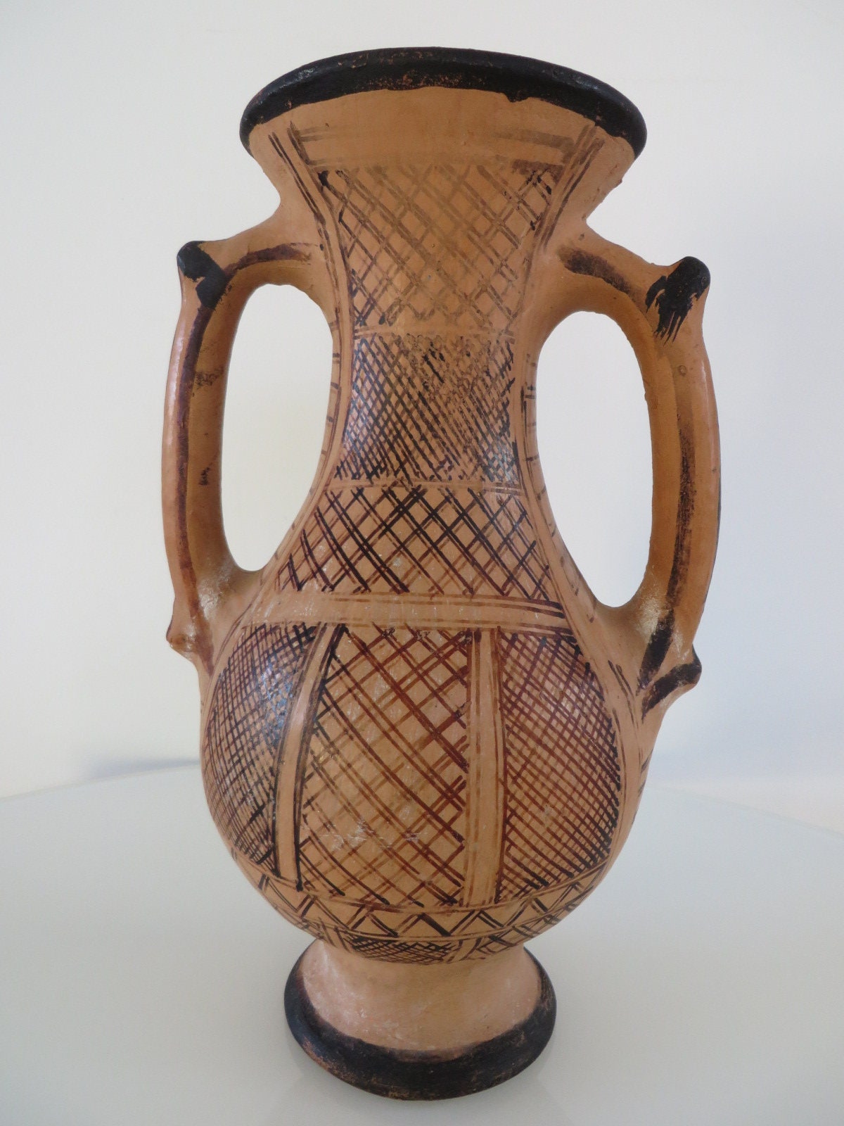 Moroccan or Algerian Berber Kabyle Clay Jar With Minimalist Geometric ...