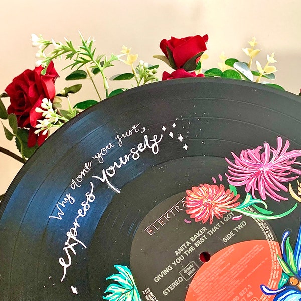 Painted Record - Etsy