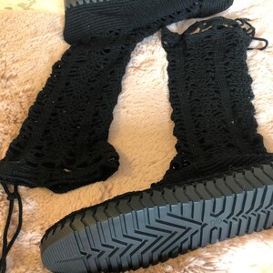 Handmade Crochet Long Boots Unique Design Festival or Wedding - Etsy