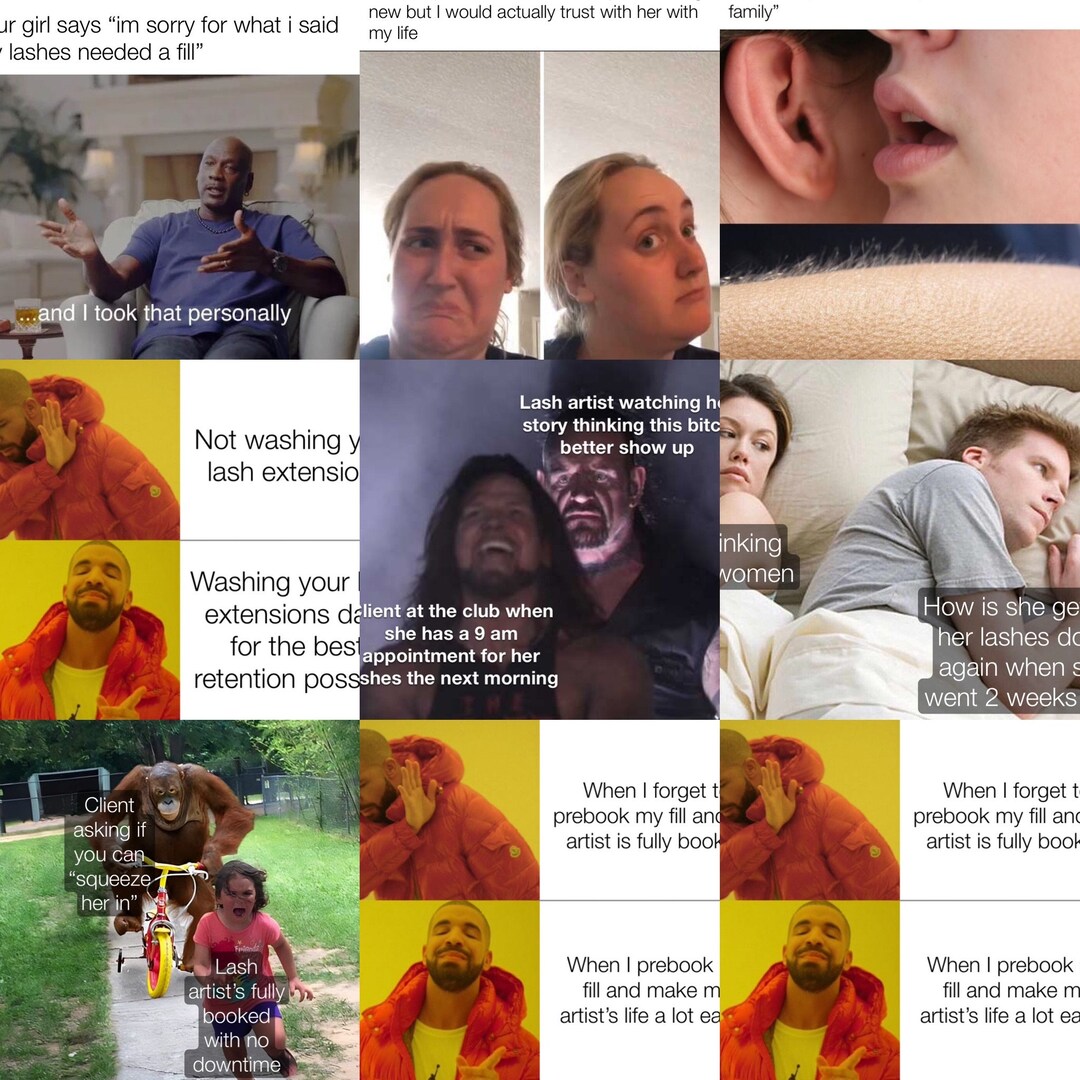 LASH MEMES Memes for Lash Technicians - Etsy Australia