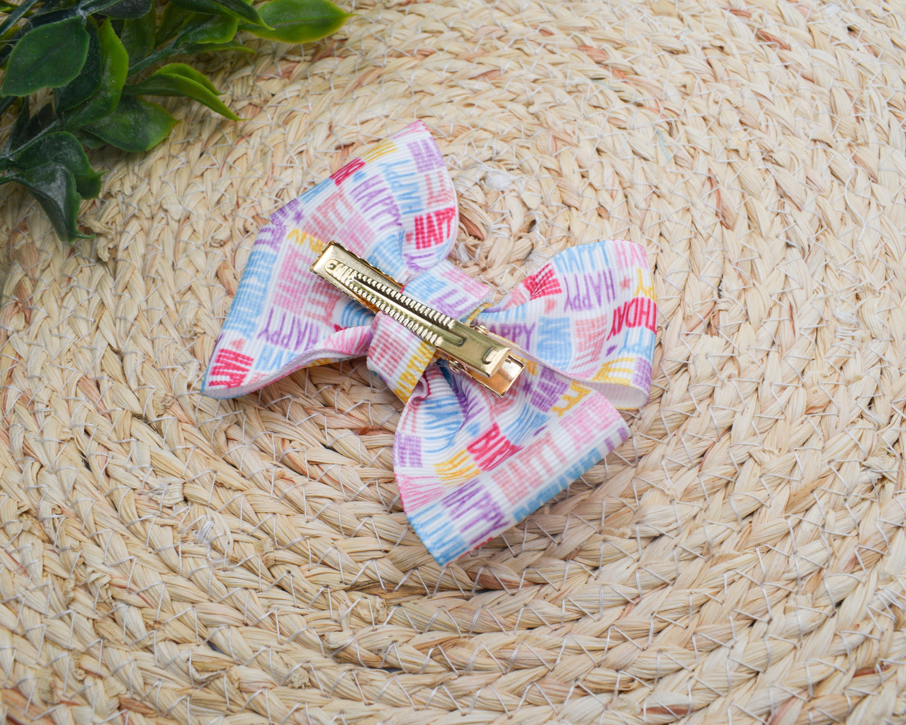 Custom Birthday Hair Bow Girl's Birthday Gift 3.5 Grosgrain Bows Baby ...