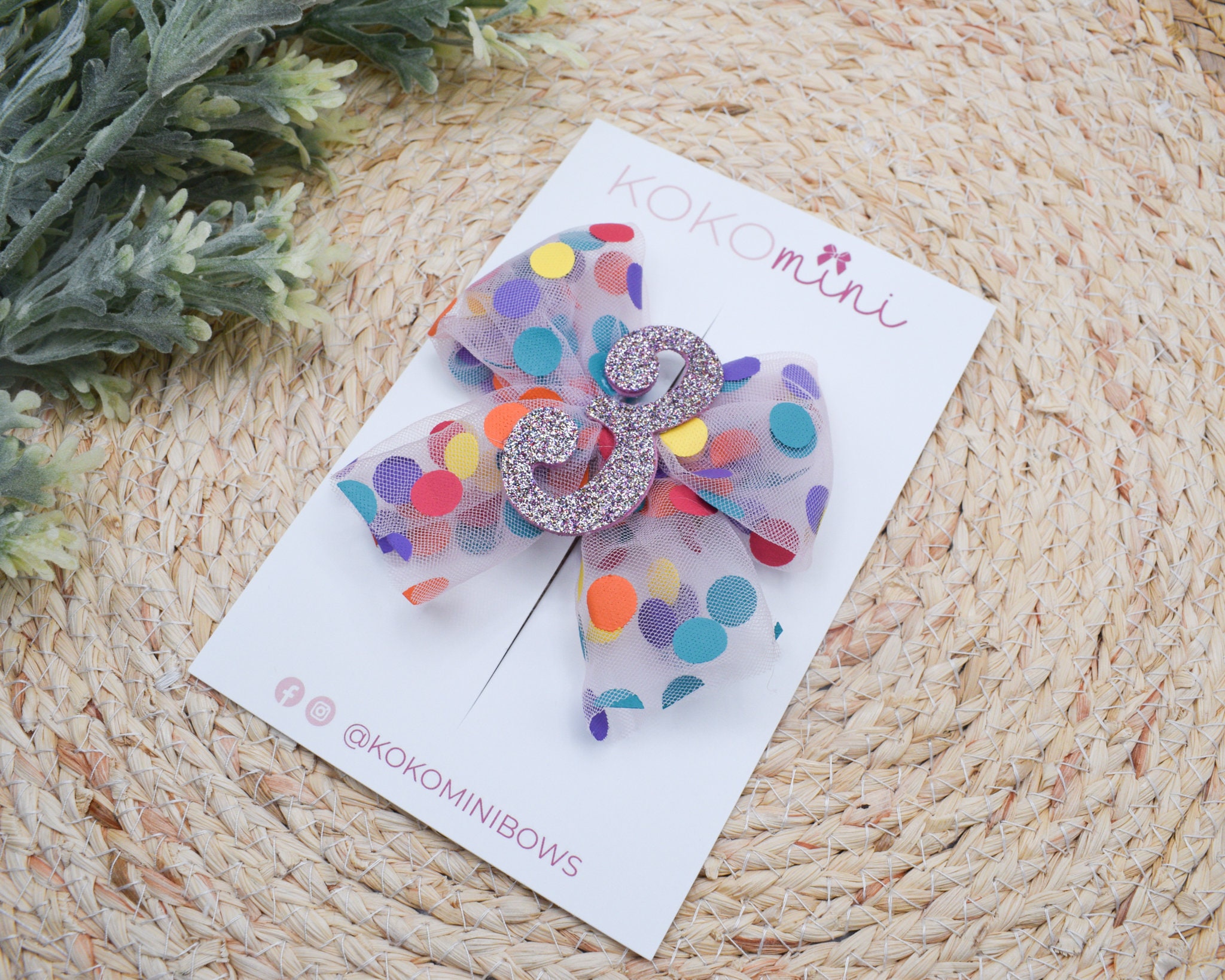 Custom Birthday Hair Bow Girl's Birthday Gift Tulle Fabric Hair Bows ...