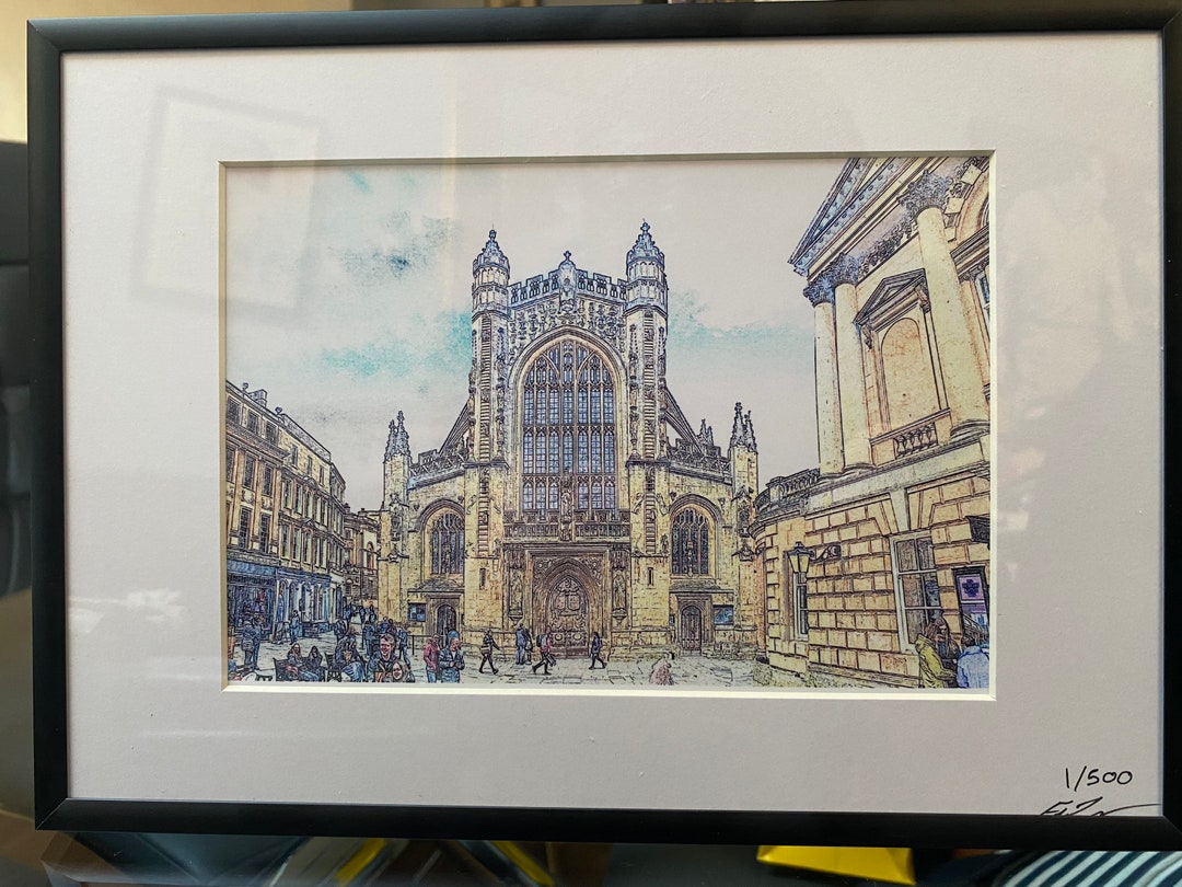 Bath Abbey and Pump Room Drawing and Artwork - Etsy UK