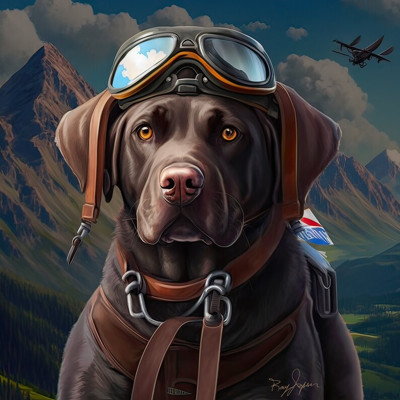 The Pilot - Labrador Image Digital Download - Etsy