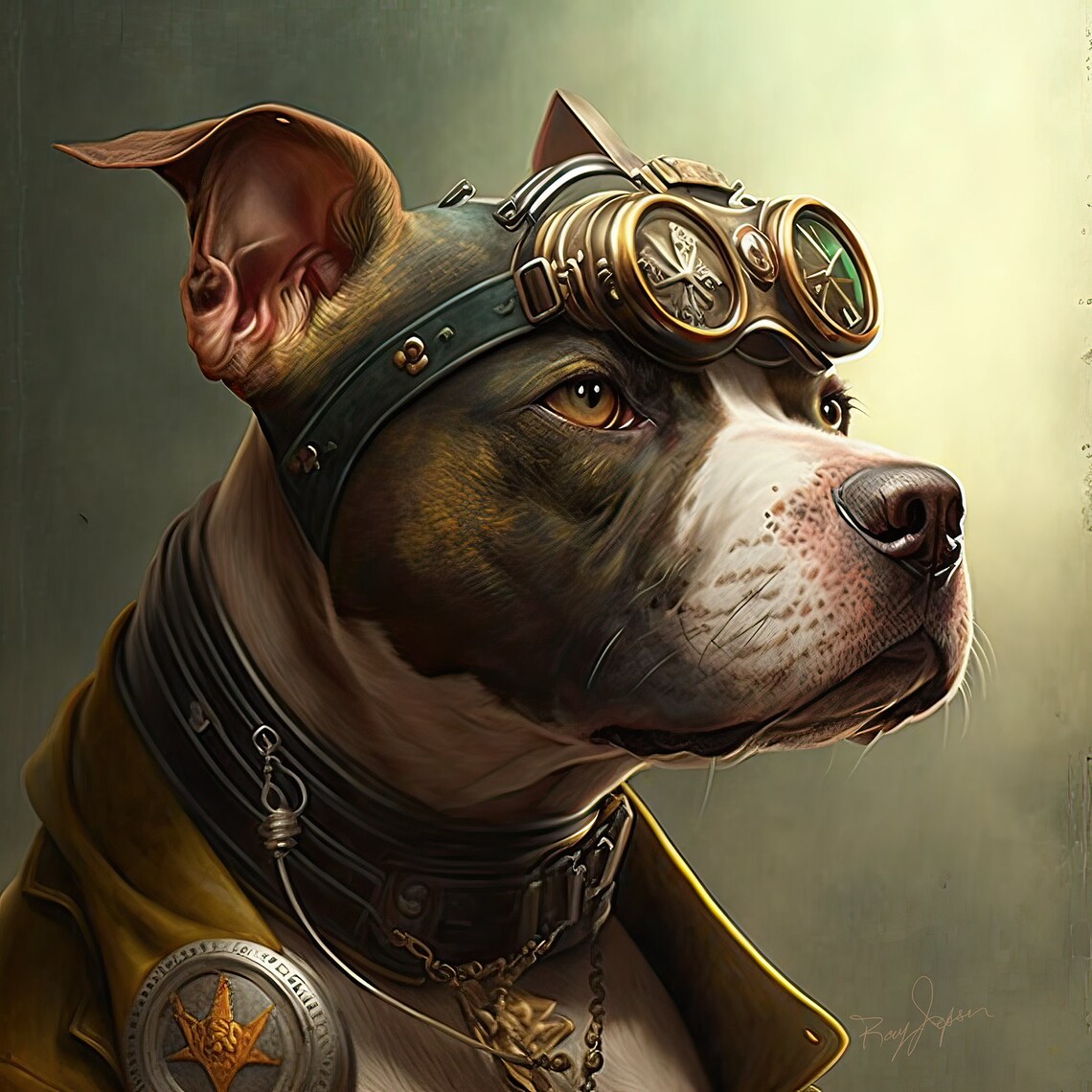 Steampunk Pit Bull 1 Image Digital Download - Etsy