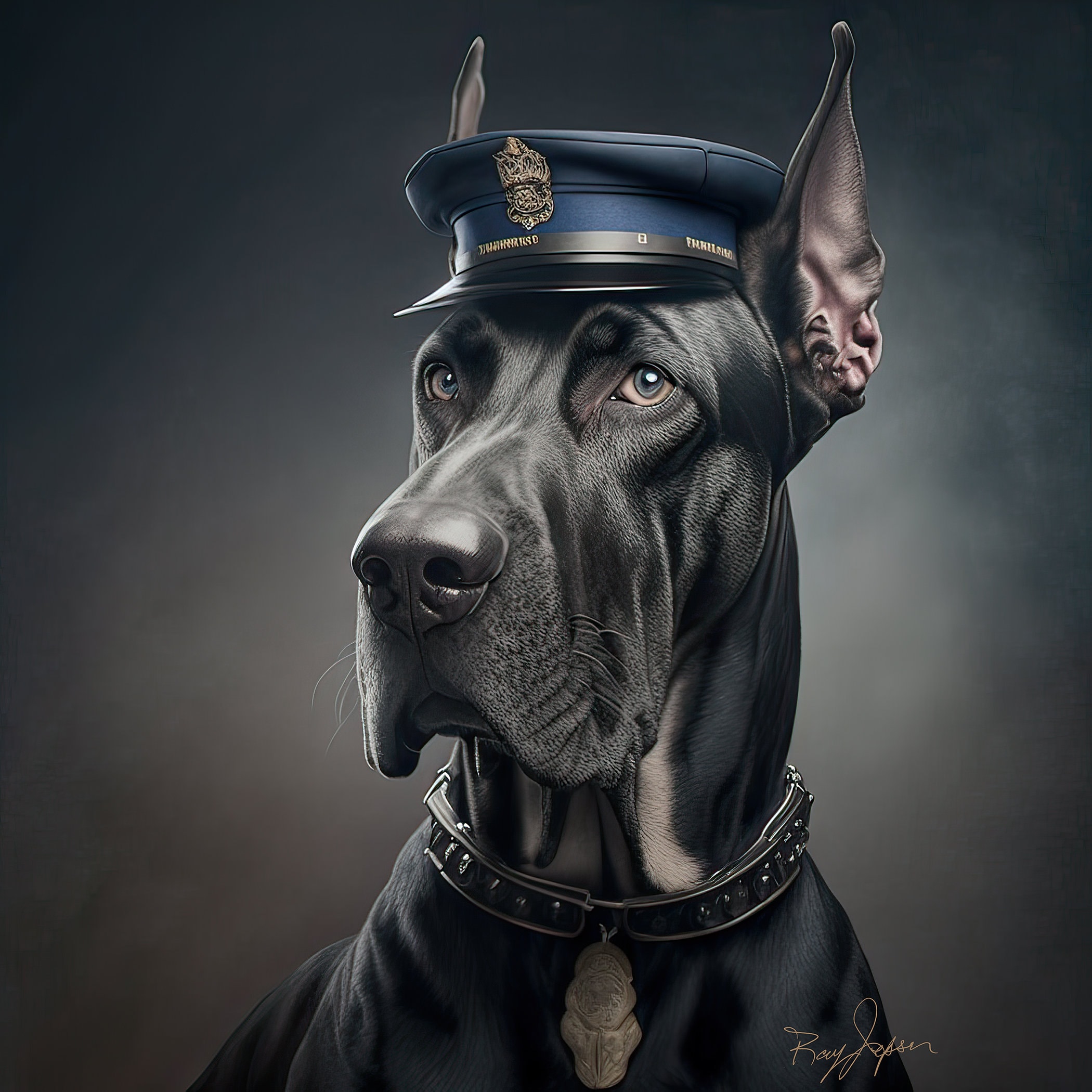Great Dane Police Officer 5 Image Digital Download - Etsy