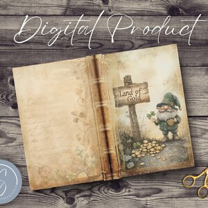 Lucky Shenanigans Journal Cover, Digital Download, Irish Ephemera and a ...