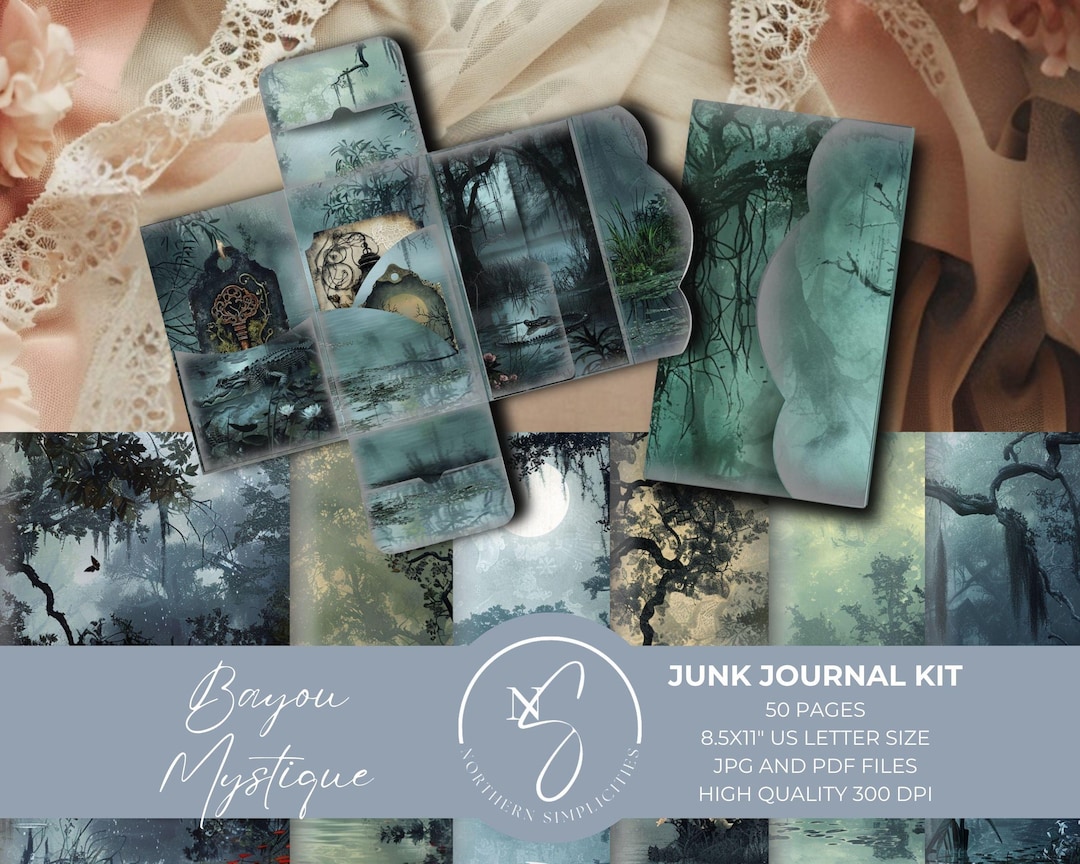 Bayou Mystique Swamp Junk Journal Kit: Digital Craft Bundle Printable ...