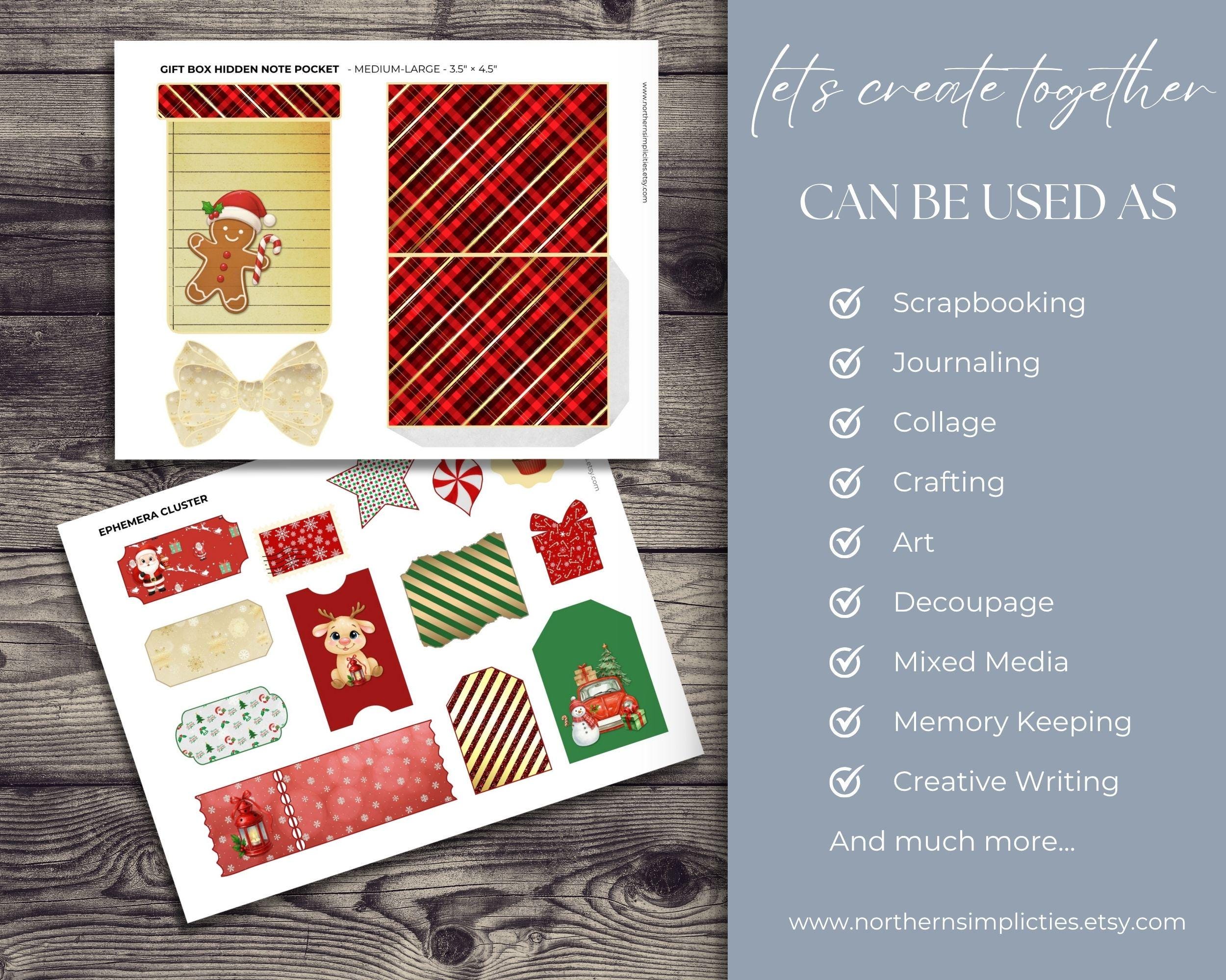 Secret Santa Hidden Notes Gift Boxes With Christmas Bows and Tags Lots ...