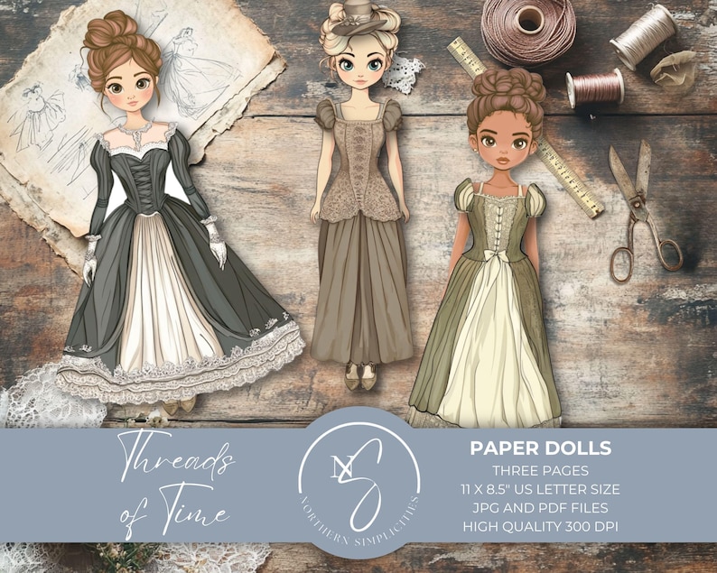 Threads of Time Paper Dolls Feature Vintage Victorian Dress-up Designs ...