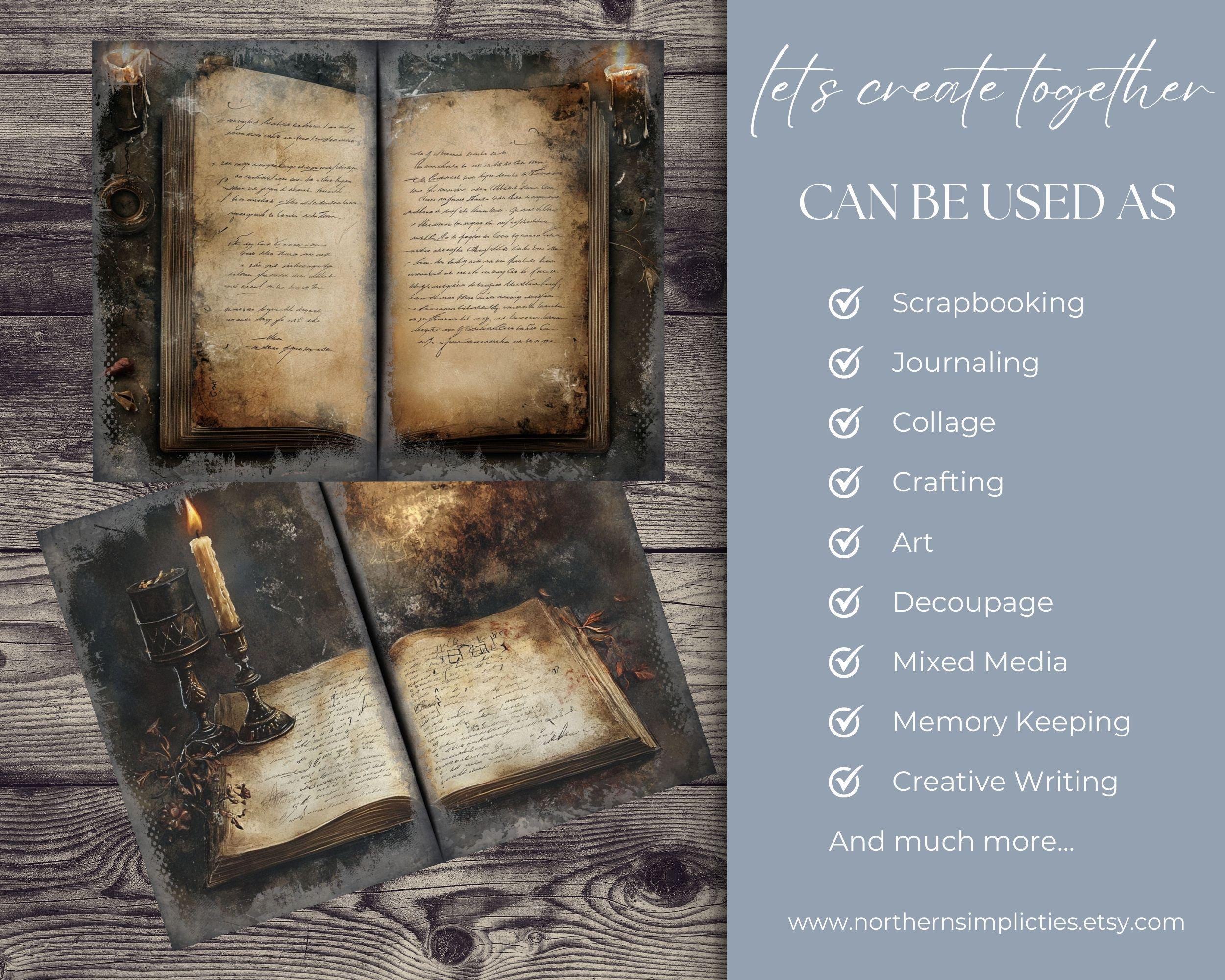 Library of Shadows Journal Pages for Dark Academia Junk Journals ...
