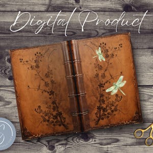 Dragonfly Delight, Vintage Junk Journal Covers, Antique Printable Hard ...