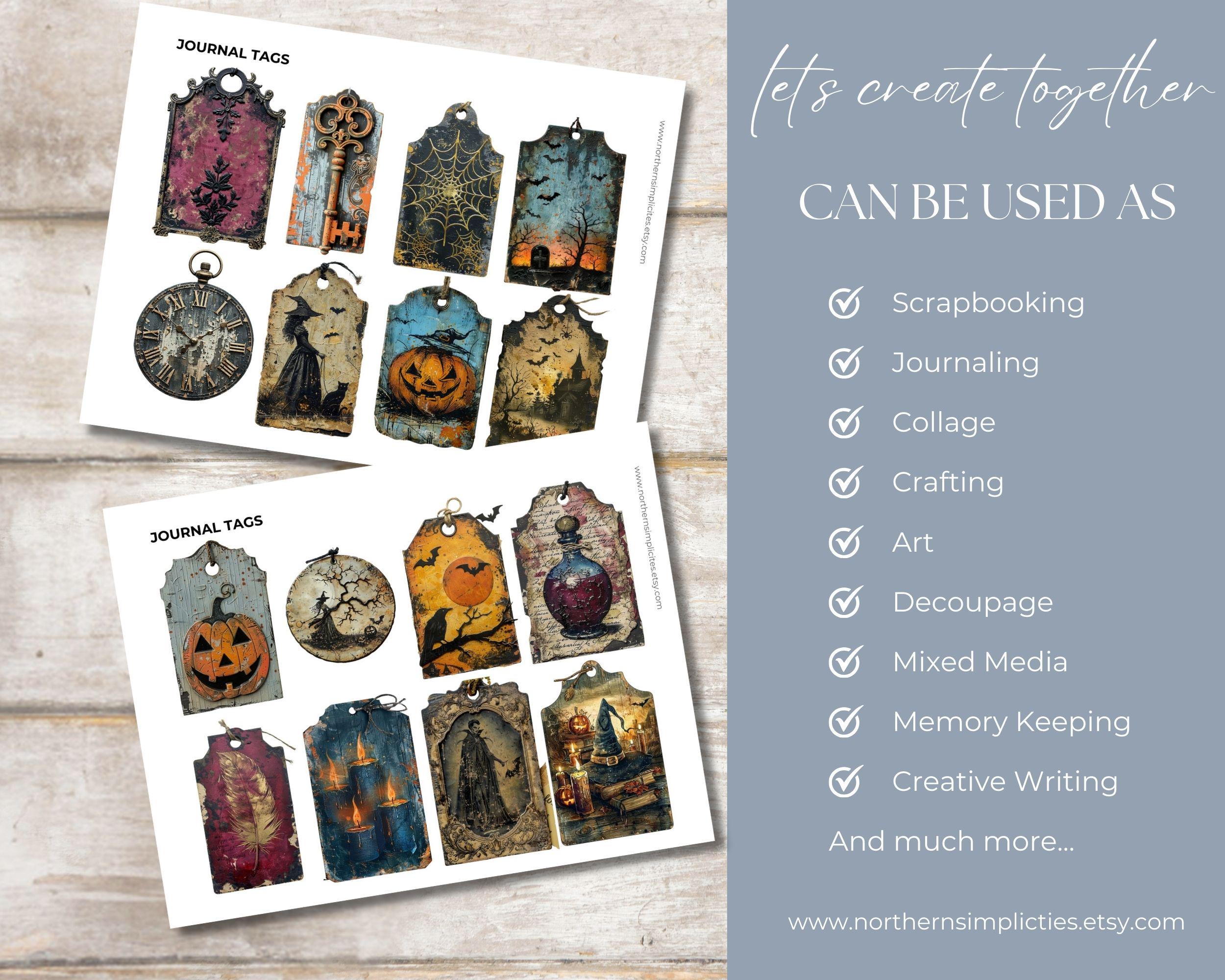 Wicked Mix & Match Folio Kit, Halloween Ephemera for Scrapbook and Junk ...