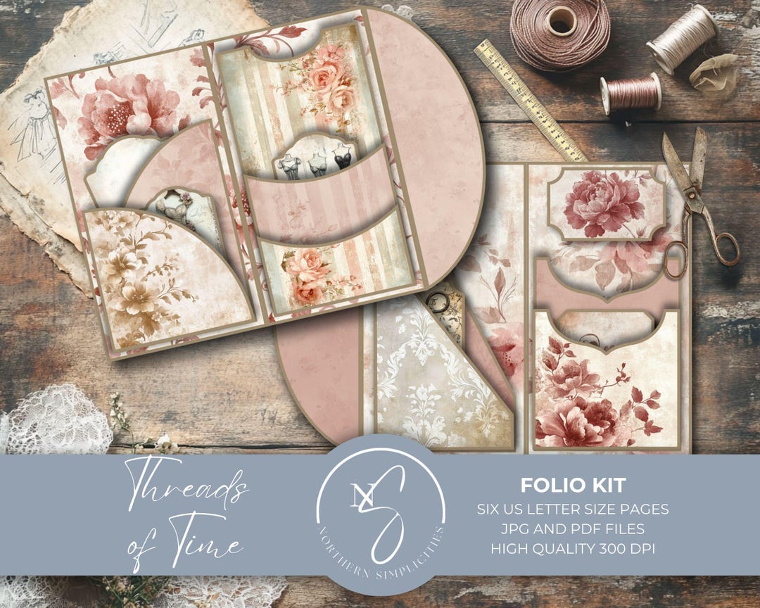 Threads of Time Folio Kit is a Vintage-inspired Junk Journal Kit With ...