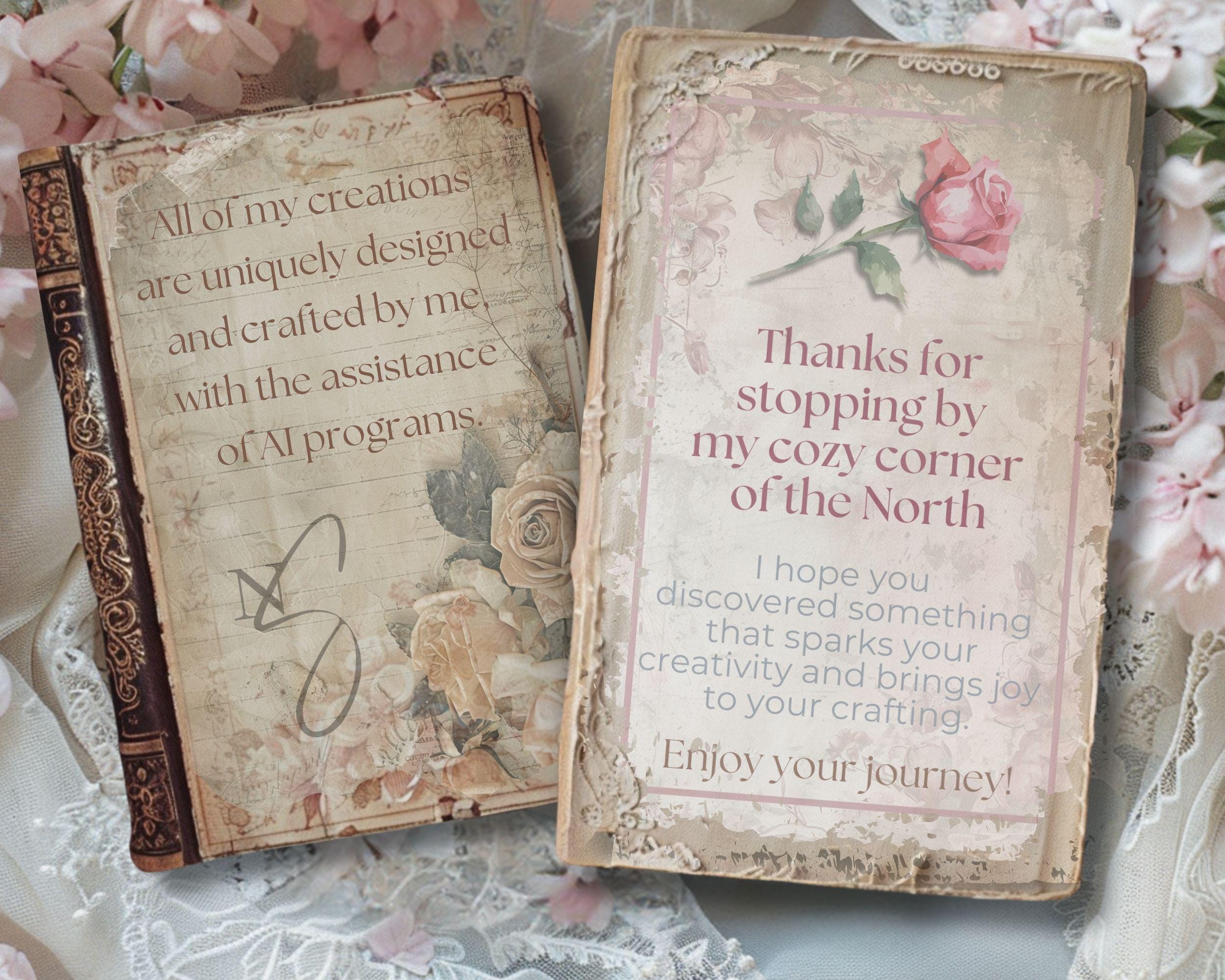 Haunted Blooms Junk Journal Pages, Vintage Gothic and Victorian ...