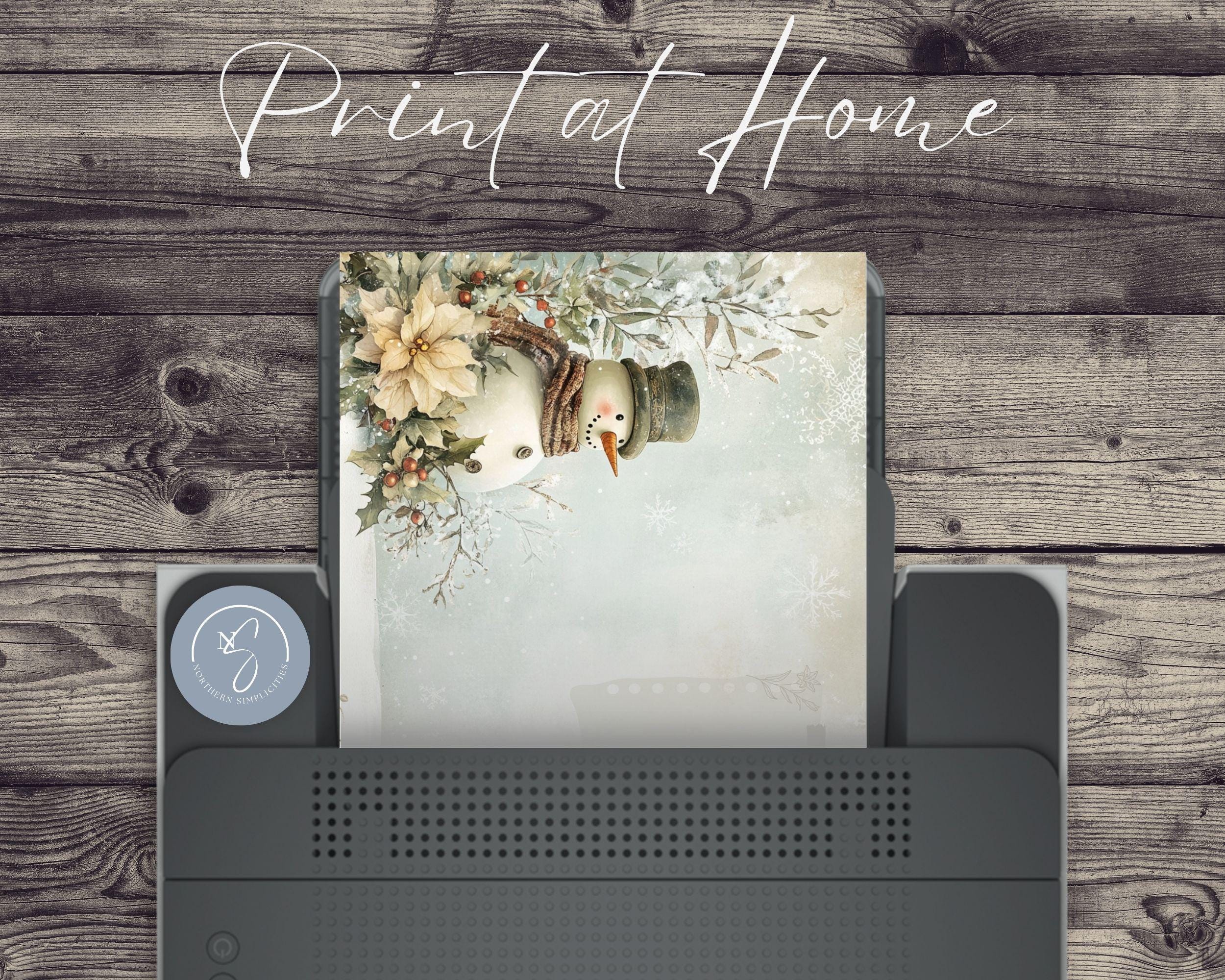 Frosty Friends Junk Journal Papers Christmas Digital Download Kit ...