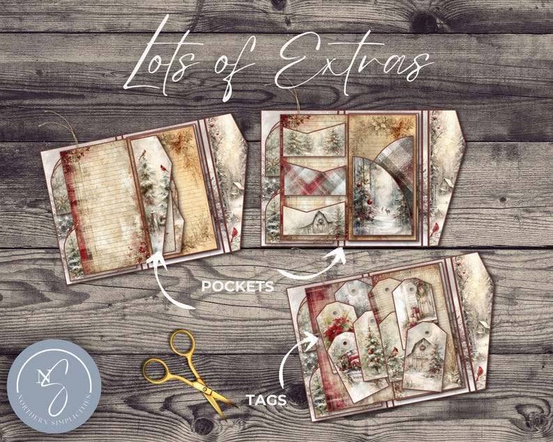 Homestead Holiday Folio Kit Rustic Christmas Junk Journal With No Sew ...