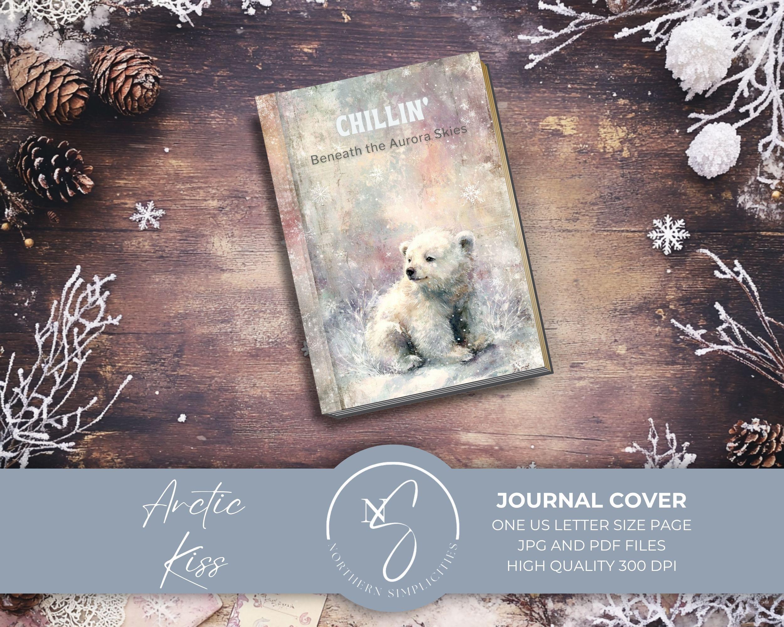 Arctic Kiss Journal Cover With Kawaii Animals in a Winter Wonderland ...