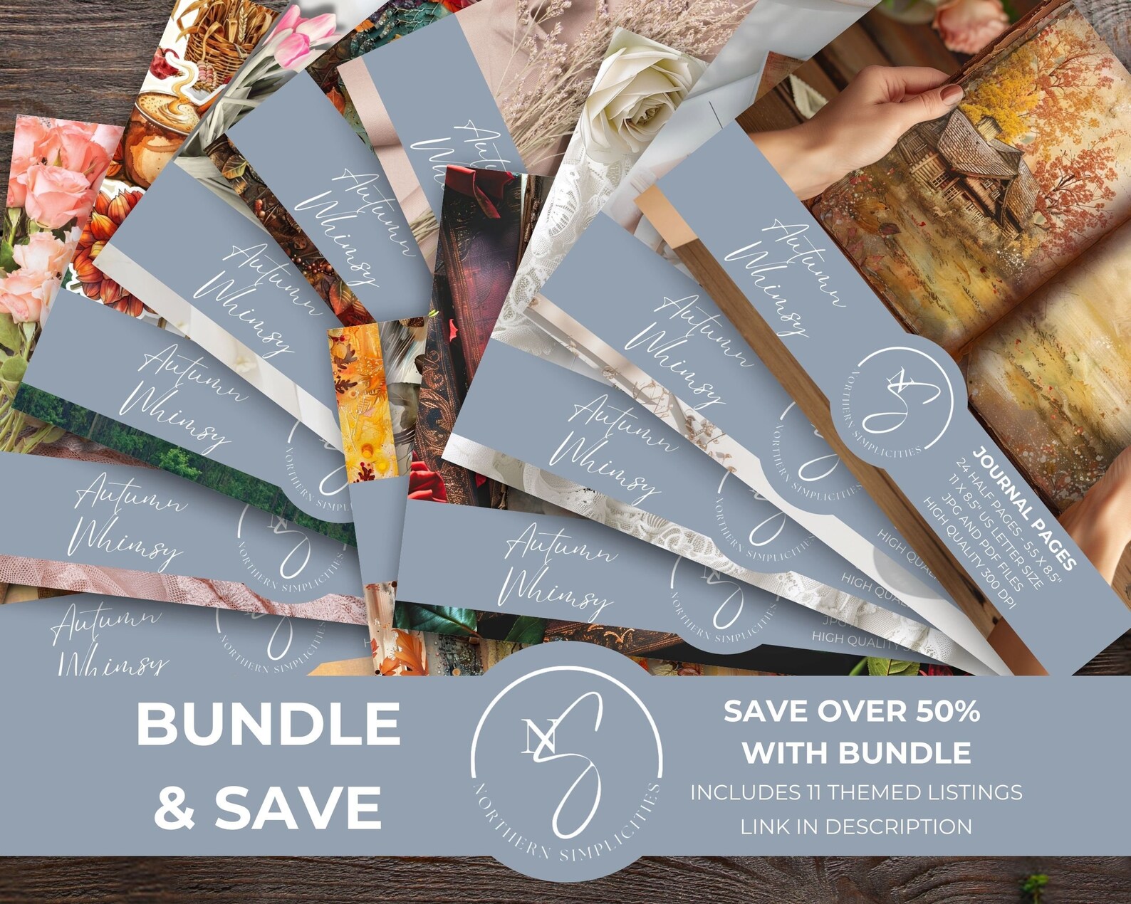 Autumn Whimsy Journal Cards and Mini Envelopes, , ATC Cards Fall Junk ...