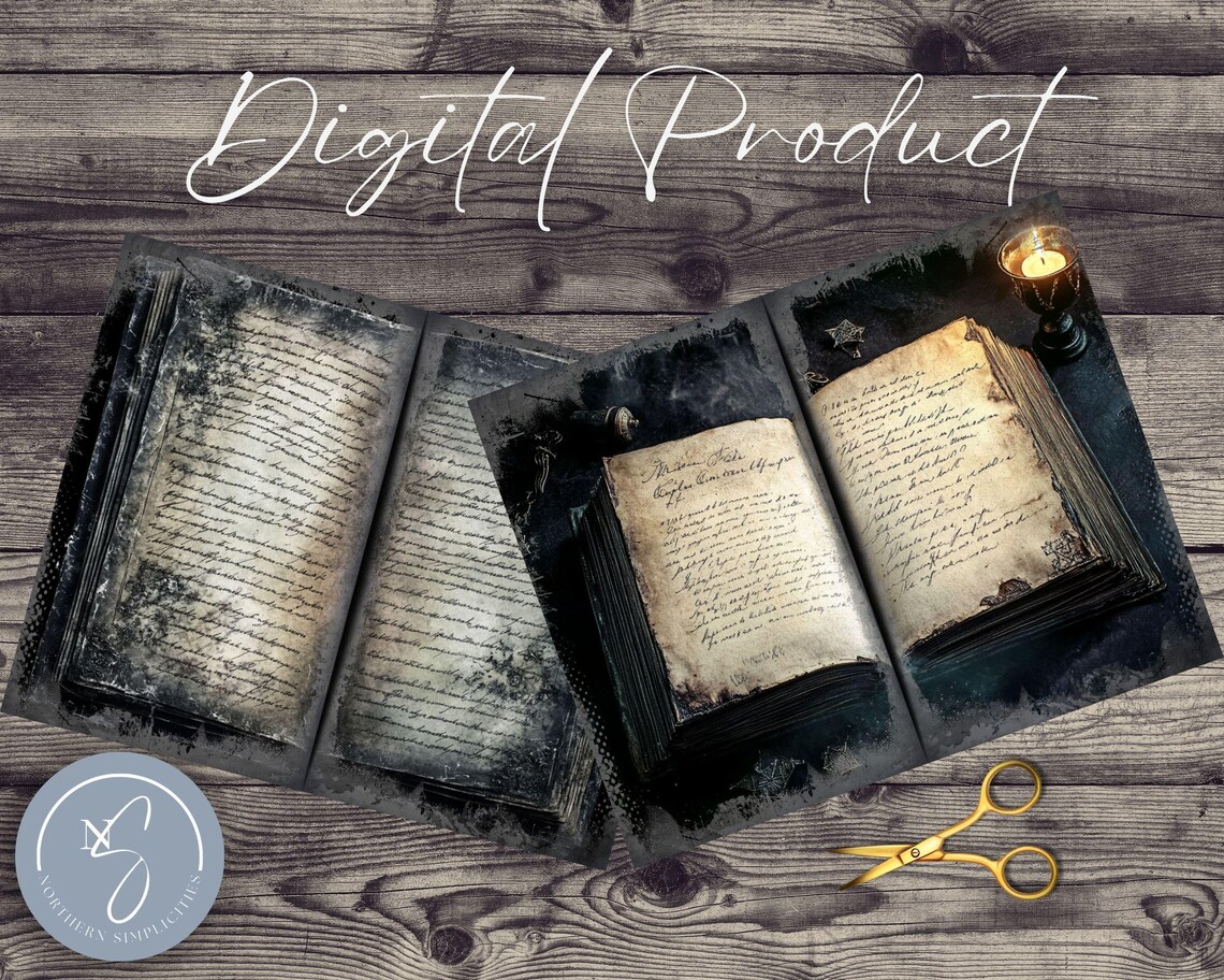 Library of Shadows Journal Pages for Dark Academia Junk Journals ...