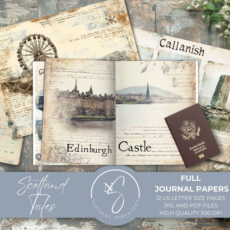 Scotland Scrapbook Pages - Etsy