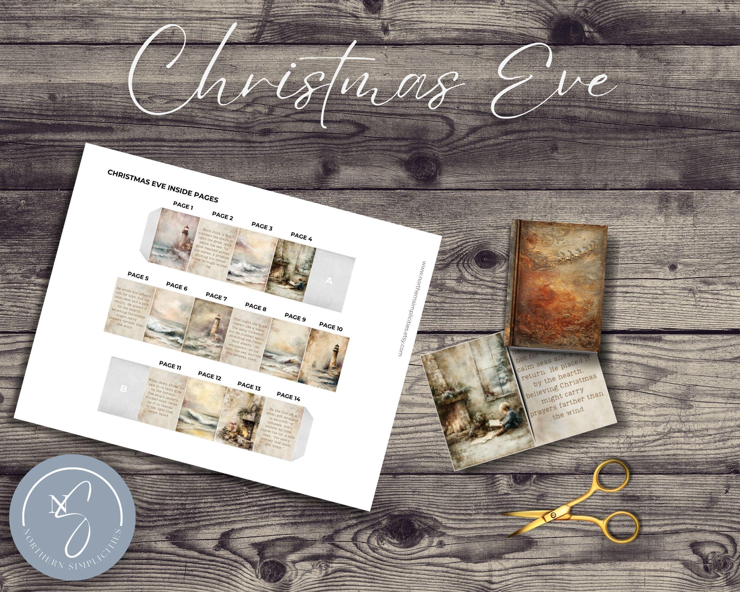 North Pole Mini Book Collection & Box Printable Mini Book Set, Vintage ...