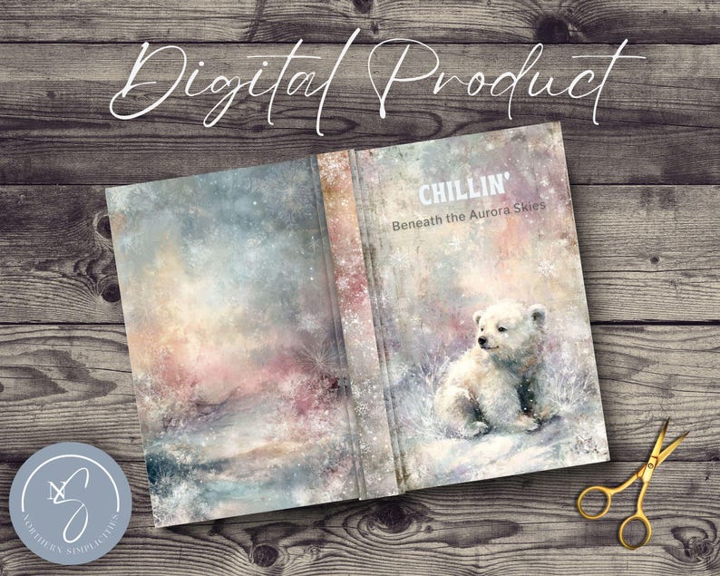 Arctic Kiss Journal Cover With Kawaii Animals in a Winter Wonderland ...