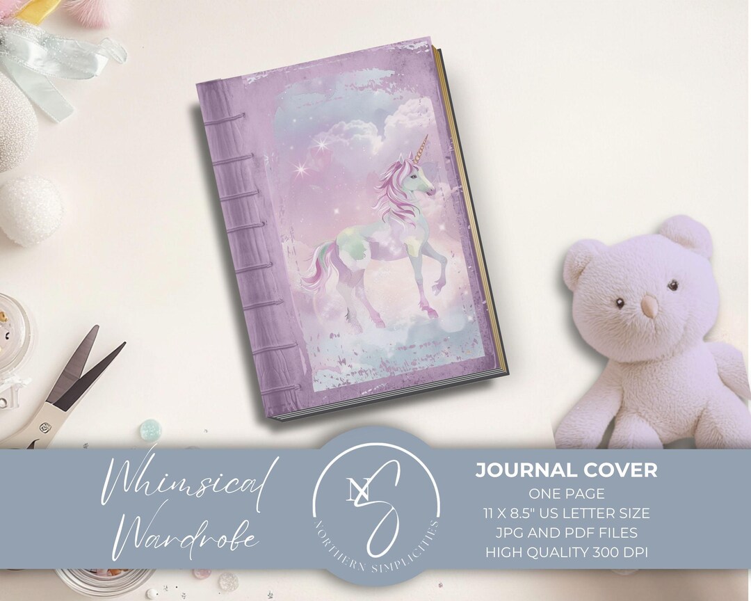 Whimsical Wardrobe Journal Cover With Magical Pastel Design, a Creative ...