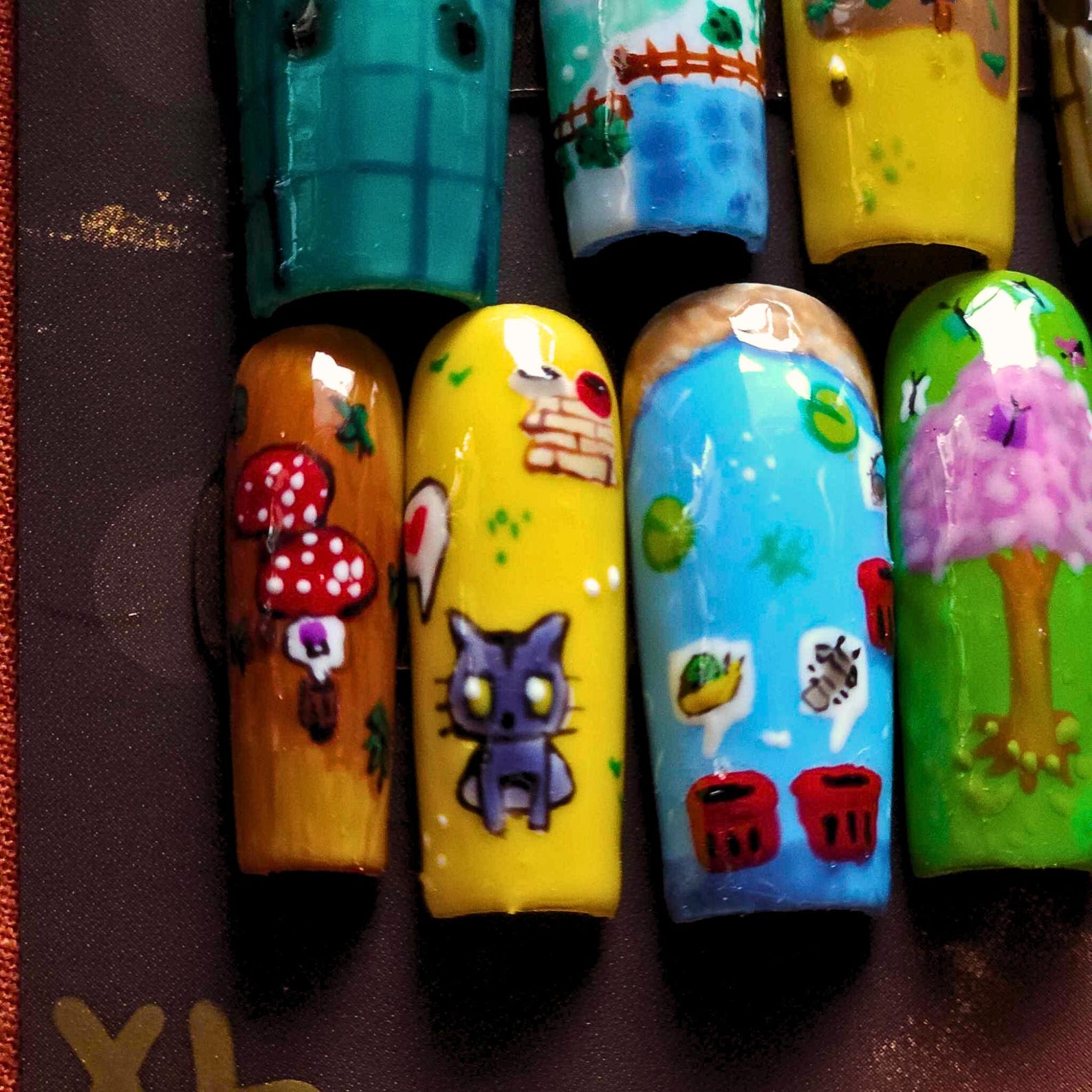 Long Sculpted Square STARDEW VALLEY Fanart Apres Gel-x Press on Nails ...