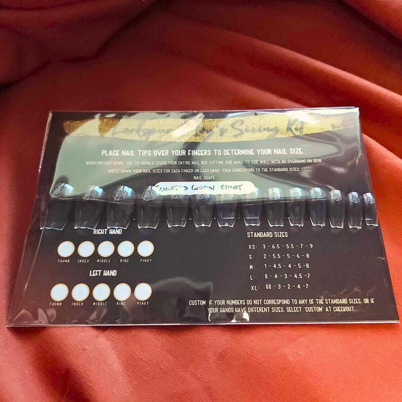 Apres Gel-x Sizing Kit for Coffin Shape Fake Nails - Etsy