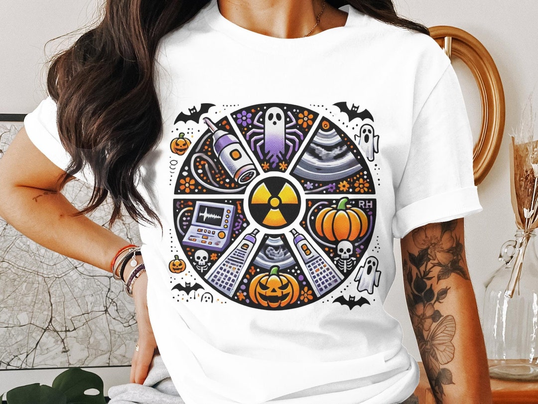 MRI CT Radiology Sweater, Spooky Halloween Radiology Tshirt, Radiation ...