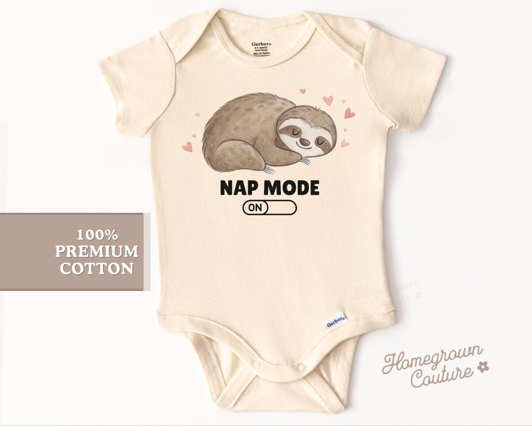Sloth Mode Baby Onesie® Animal Toddler Onesie® Funny Naptime Baby ...