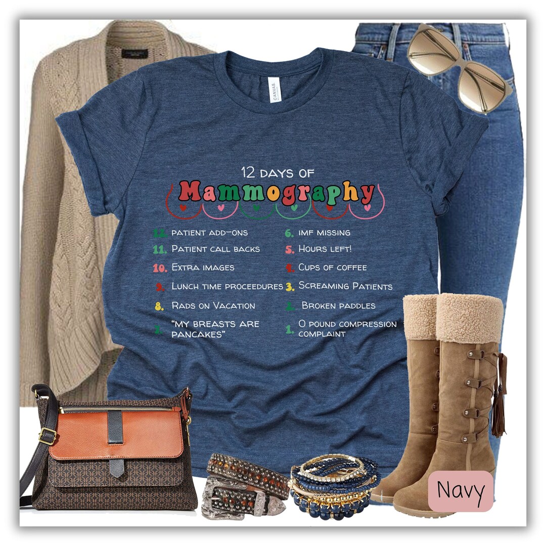 12 Days of Mammo Shirt, Mammography Christmas Shirt, Christmas Gift for ...