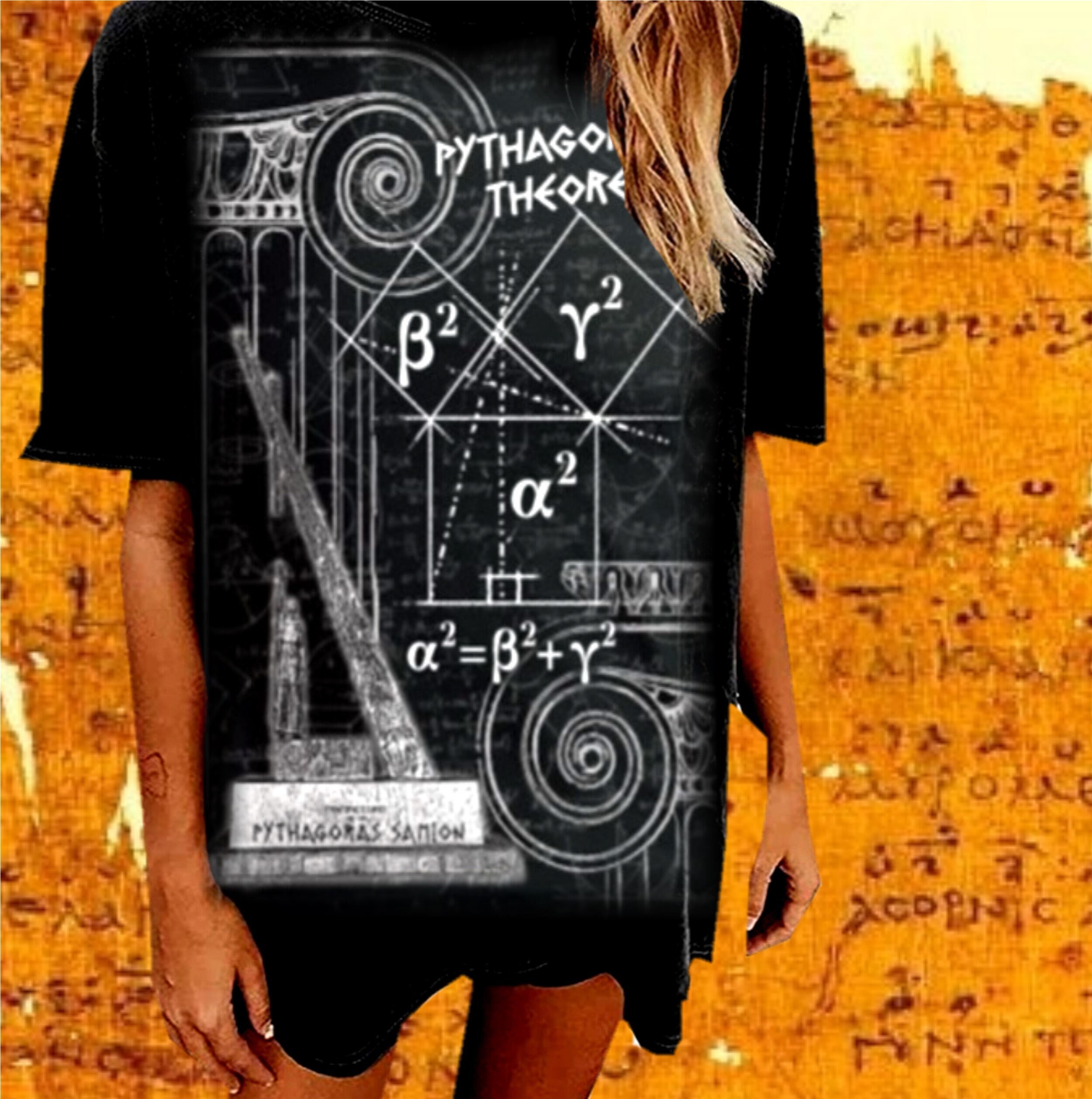 Pythagoras T-shirt, Pythagorean Theorem Shirt, Ancient Greek Philosophy ...