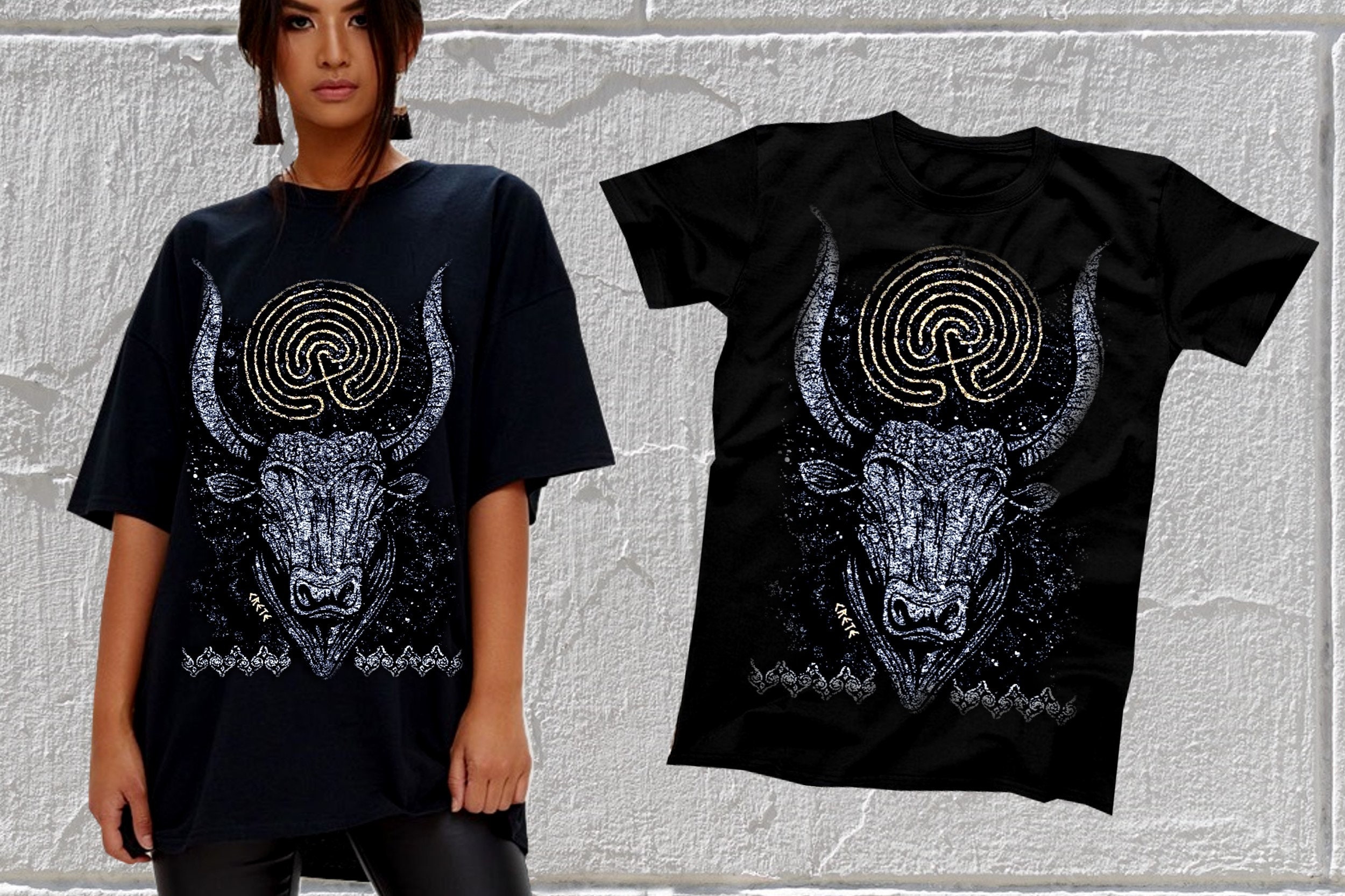 Ancient Greek Mythology Minotaur T-shirt, Labyrinth Crete Shirt ...