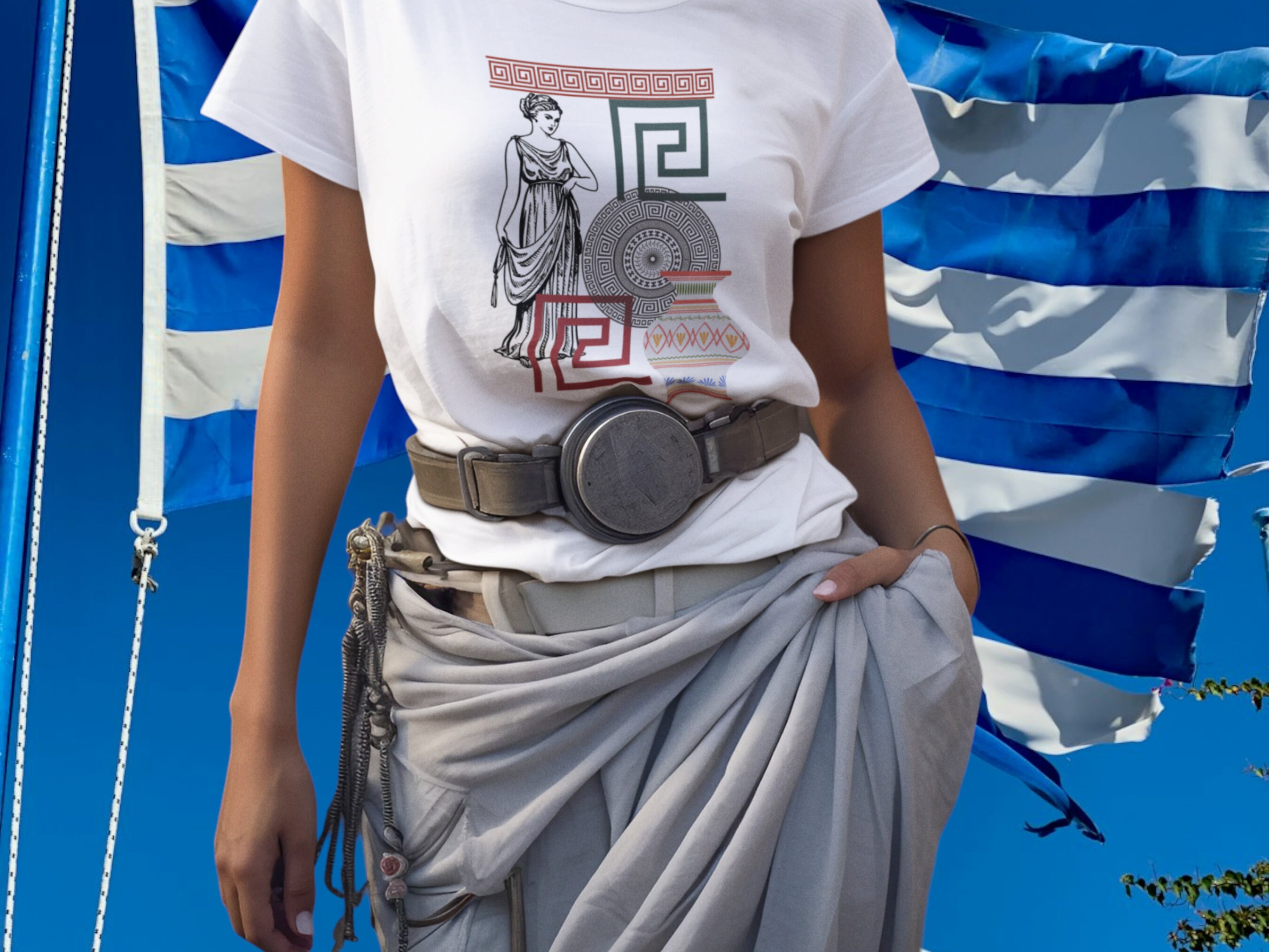Greece Symbols, Hellenic T-shirt, History Lovers Tee, Greek Meander ...