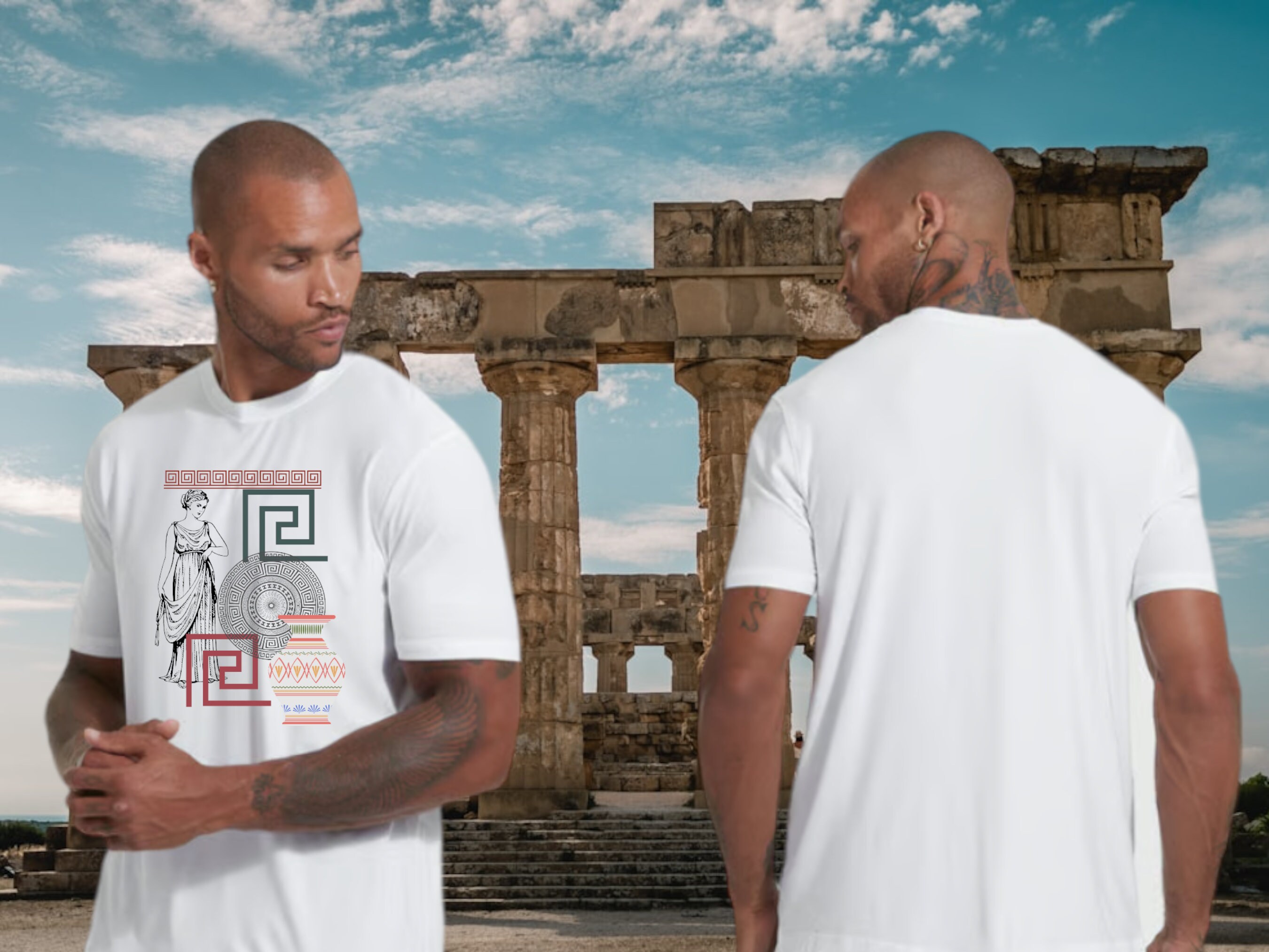 Greece Symbols, Hellenic T-shirt, History Lovers Tee, Greek Meander ...