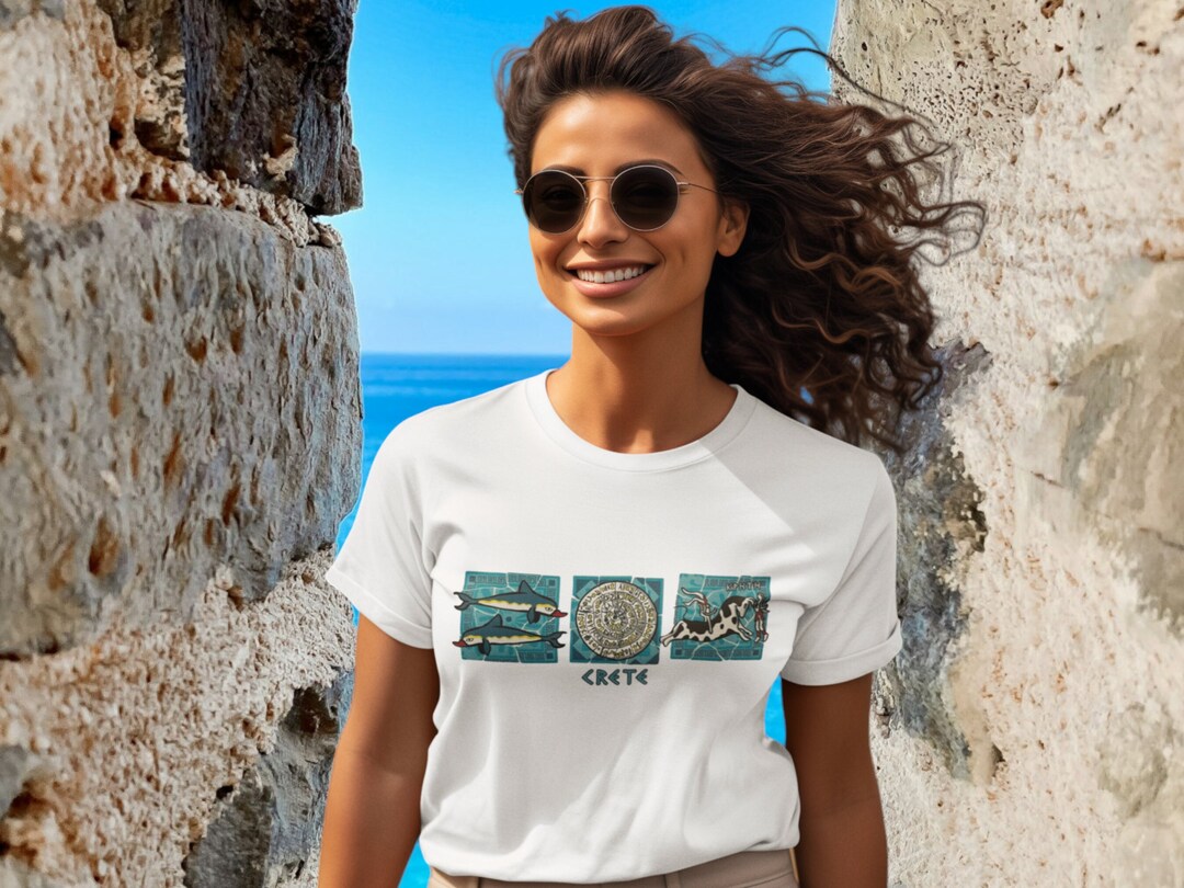 Crete Greece T-shirt: Disc of Phaistos, Minotaur, Minoan Culture - Etsy