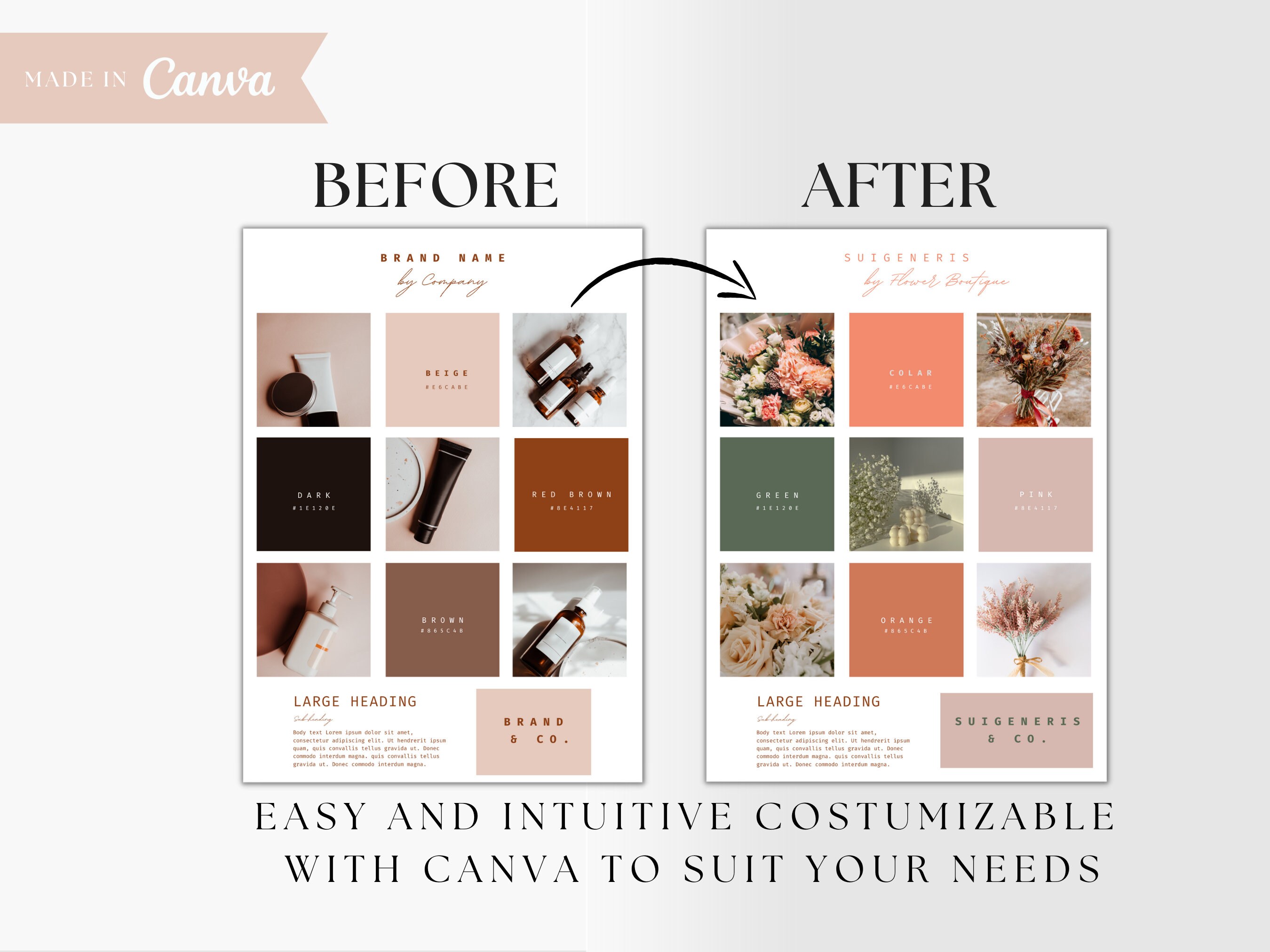 Canva Brand Kit Template| Brand Board Templates| Luxury Brand Branding ...