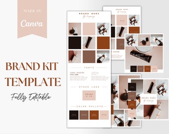Canva Brand Kit Template Brand Board Template Pastel Branding Kit DIY ...
