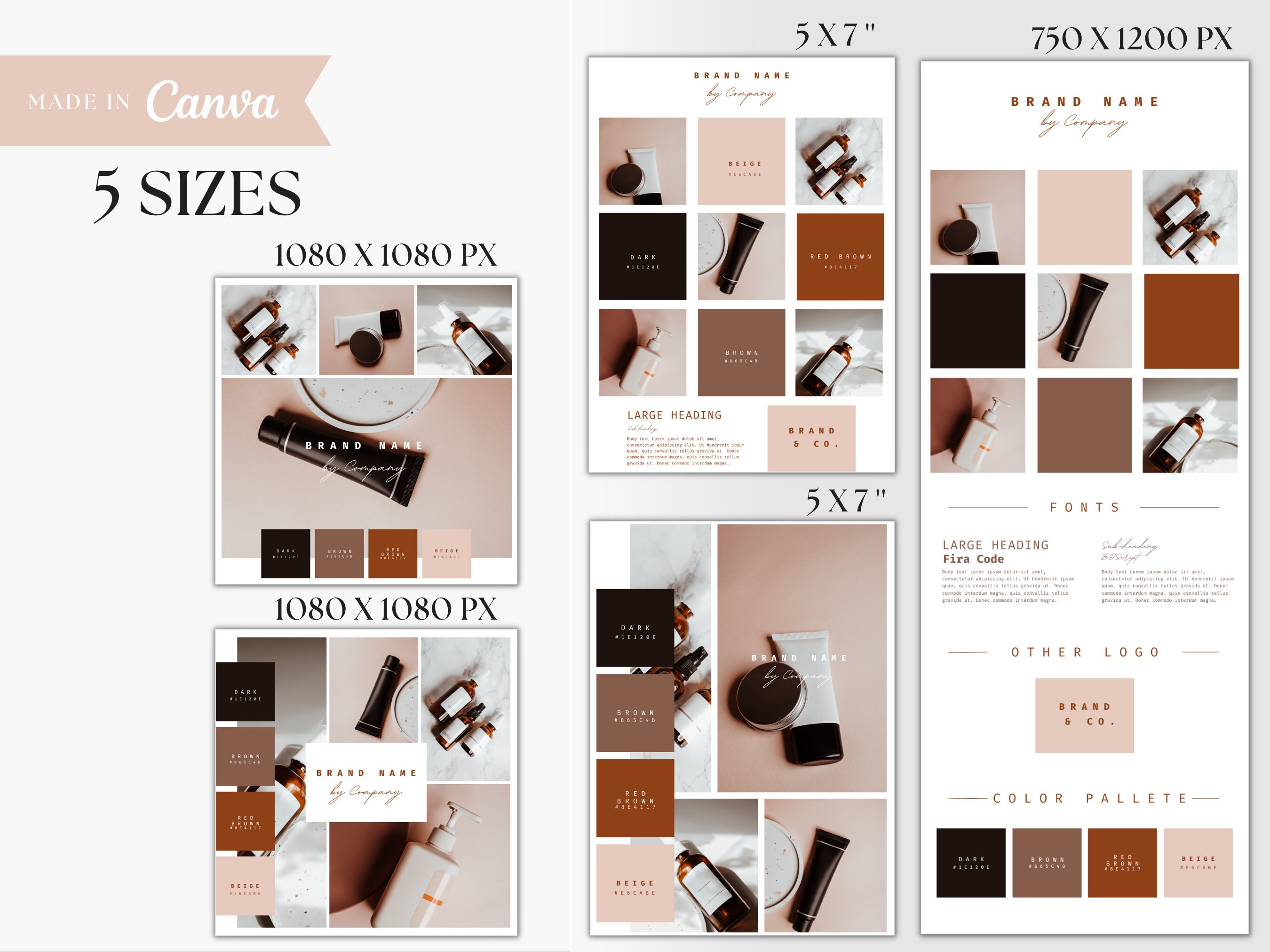 Canva Brand Kit Template| Brand Board Templates| Luxury Brand Branding ...