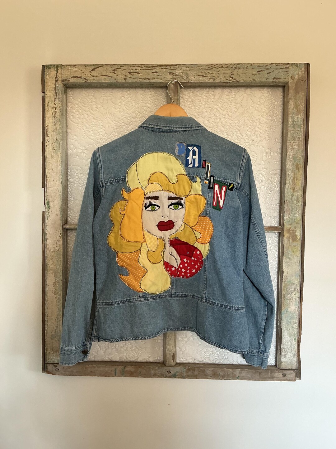 Jacket With Dolly Parton Inspired Character/one of a Kind - Etsy