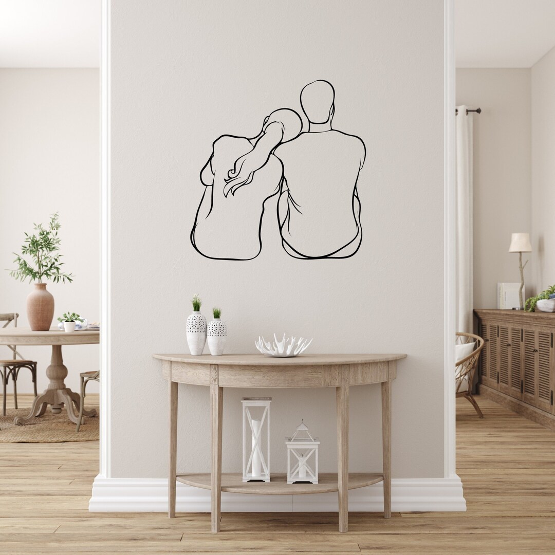 Minimalist Romantic Custom Couple Wall Art Lovely Wedding - Etsy