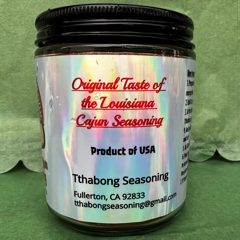 Louisiana Cajun Seasoning (no MSG) for Seafood , Mild, Very Tasty, Must ...