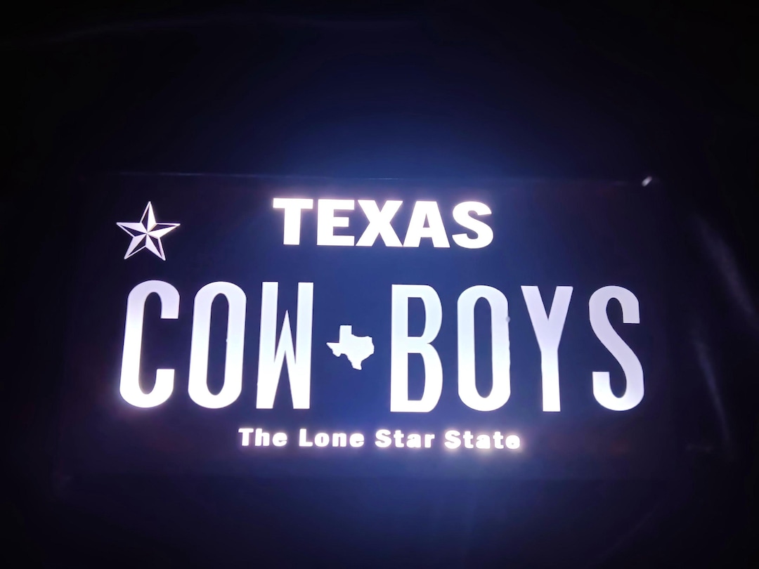 Texas Style Light up License Plate Night Light Made by Mrcanvs - Etsy