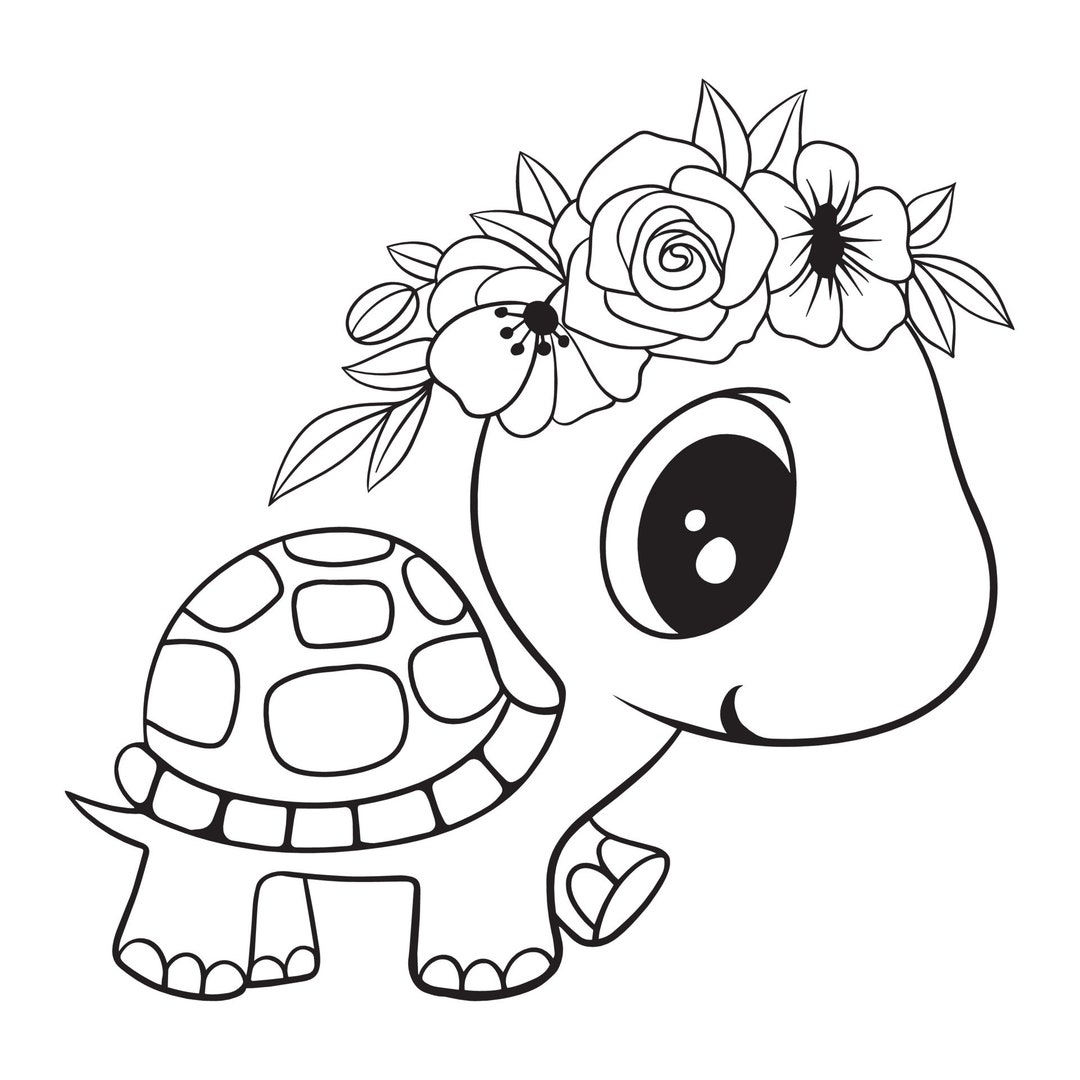 Cute Turtle Svg - Etsy