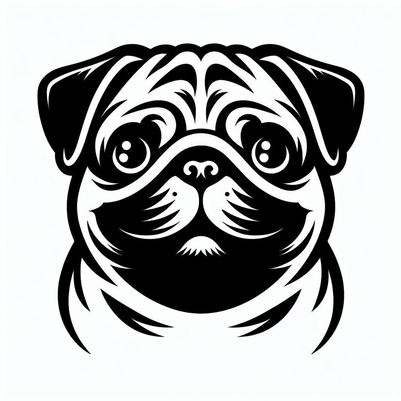 Pug SVG - Etsy