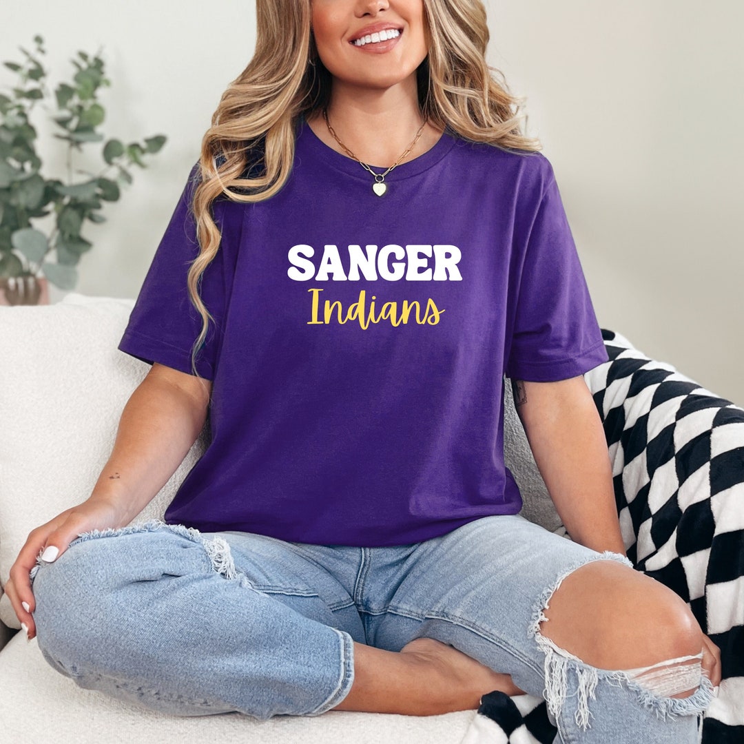 Sanger Indians T-shirt, Indians Football, Fan Shirt, Spirit Tee, School ...