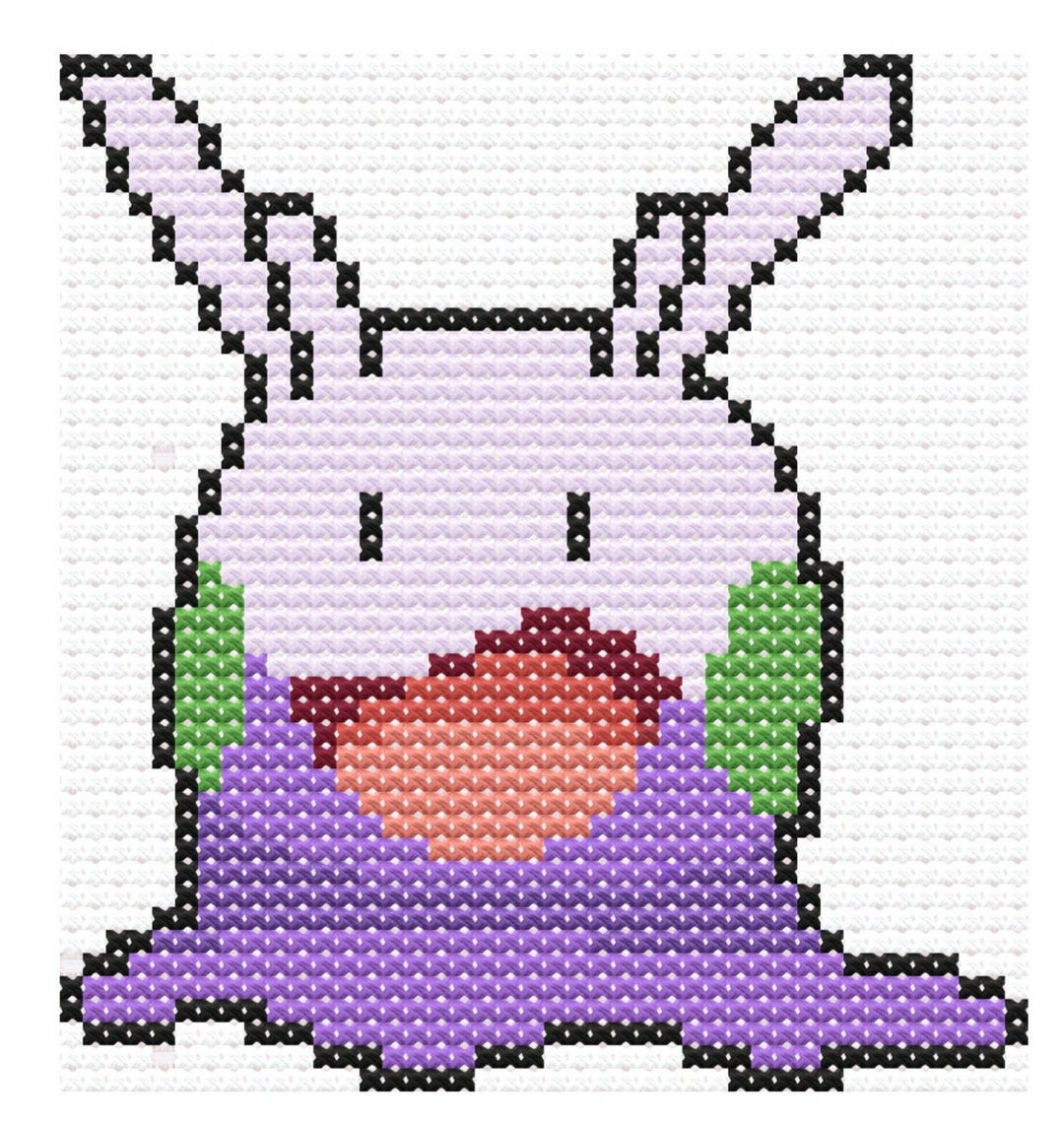 Pokemon Pixel Goomy Happy Cross Stitch Pattern Guide - Etsy