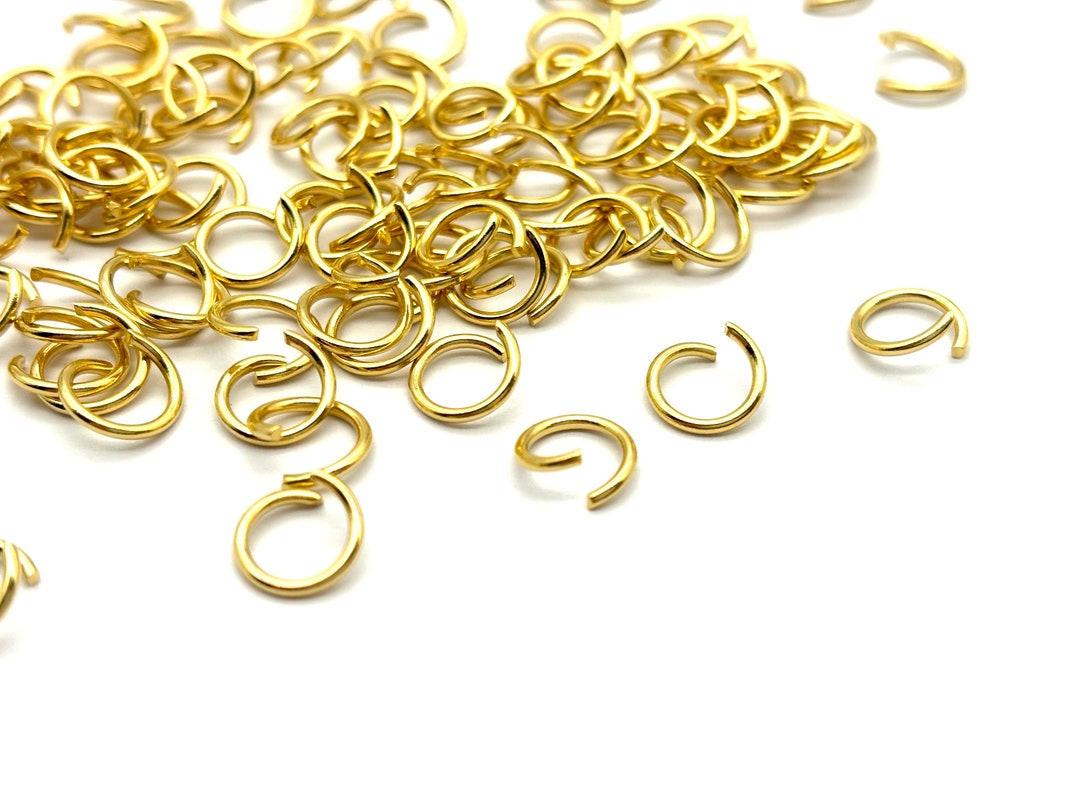 Stainless Steel Gold Plated Jump Rings, Jump Rings Open, Split Jump ...